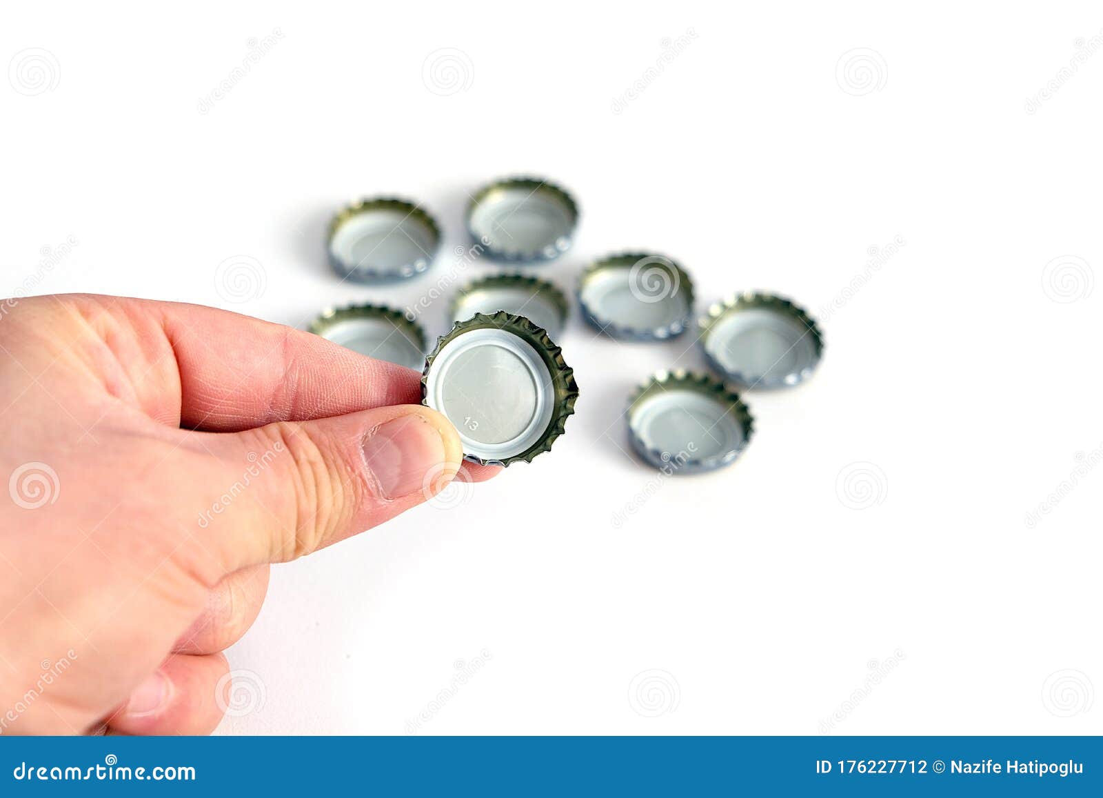 Coke and Soda Lid on White Floor, Many Soda Bottle Caps Stock Photo ...