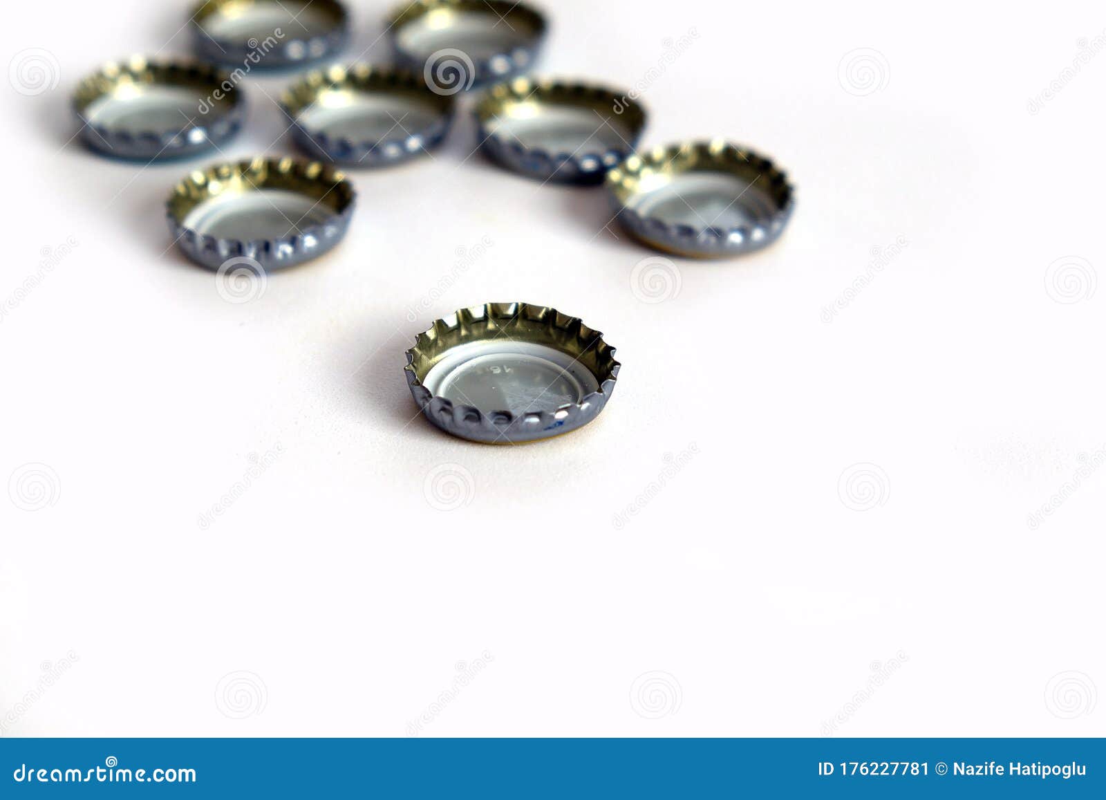 Coke and Soda Lid on White Floor, Many Soda Bottle Caps Stock Image ...