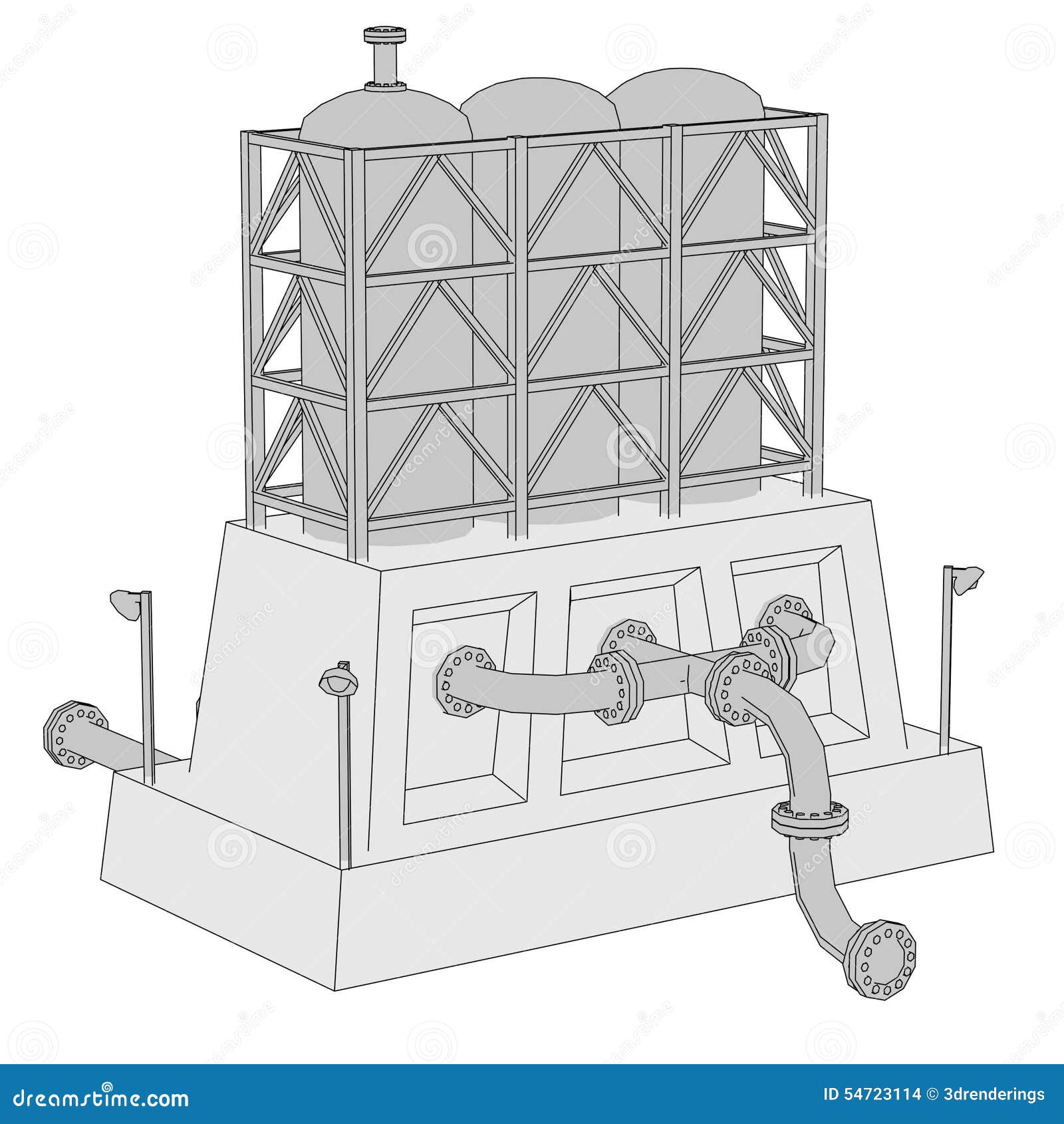 Coker Unit stock illustration. Illustration of draw, refinery - 54723114
