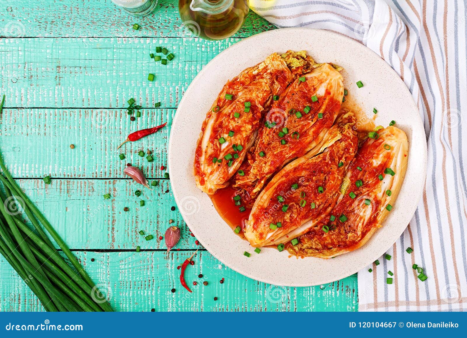 Col De China Col De Kimchi Comida Tradicional Coreana Imagen de archivo ...