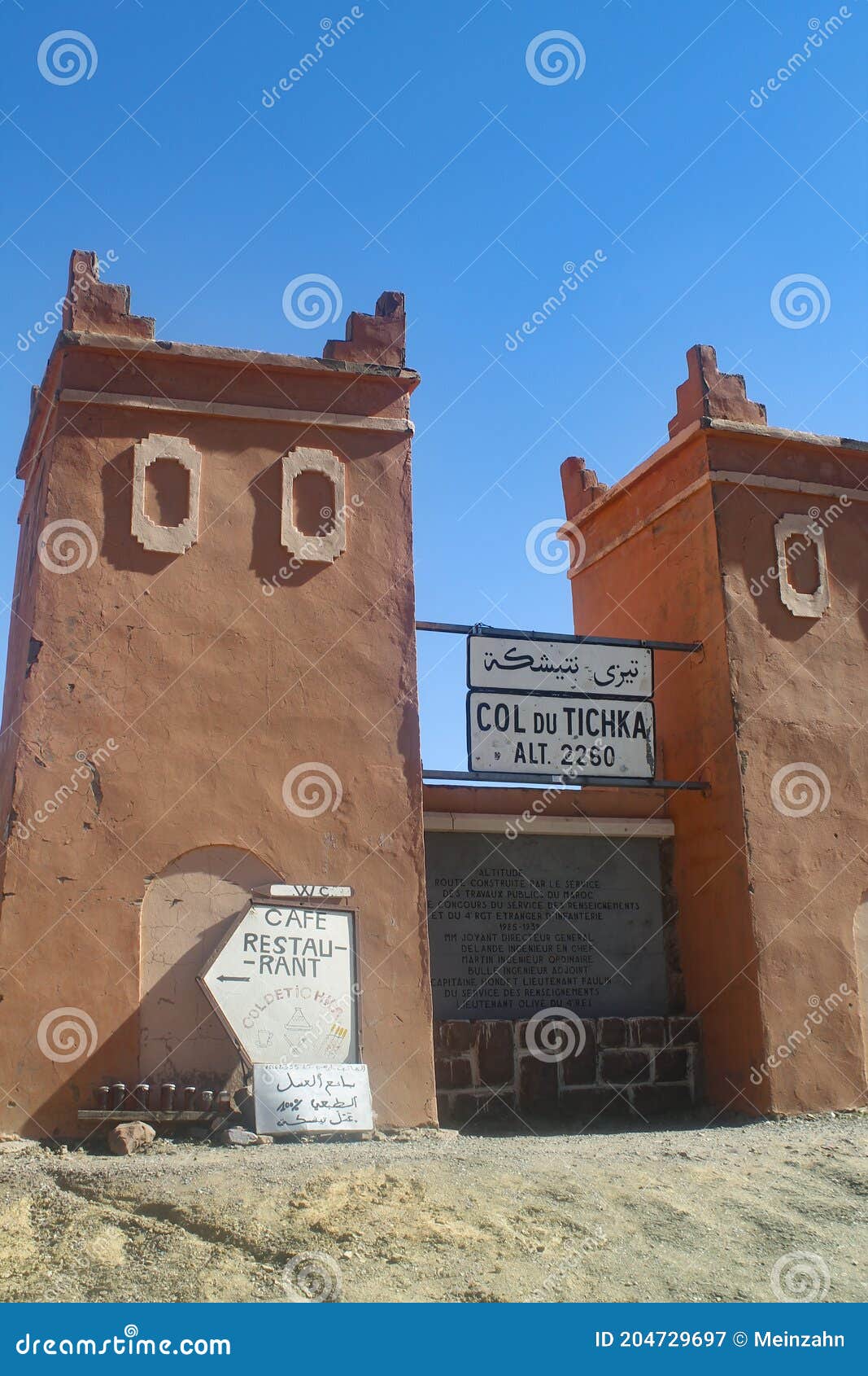 Col Du Tichka in Morocco with Signage Editorial Photography - Image of ...