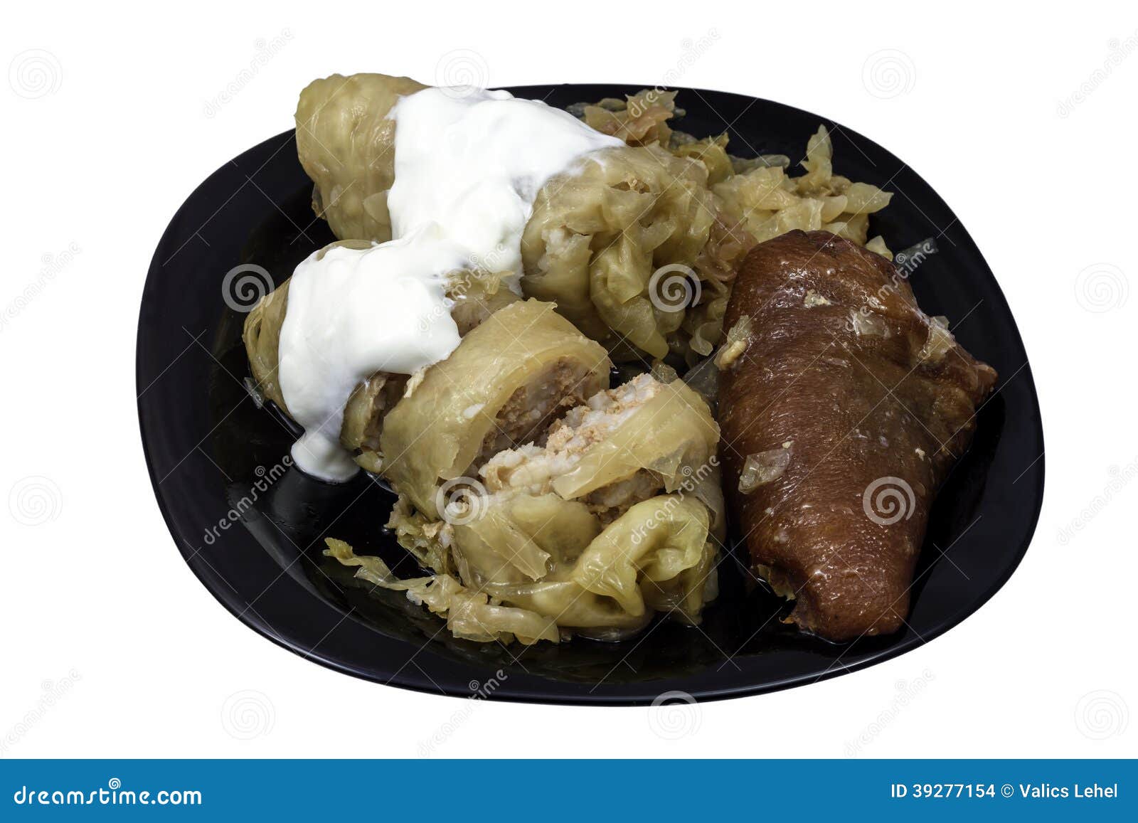 Col Rolls Con Las Hojas De La Col Foto de archivo - Imagen de arroz ...