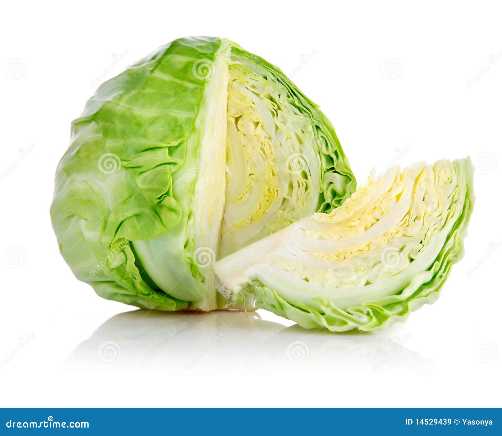 Col Verde Fresca Con El Corte Imagen de archivo - Imagen de fruta ...