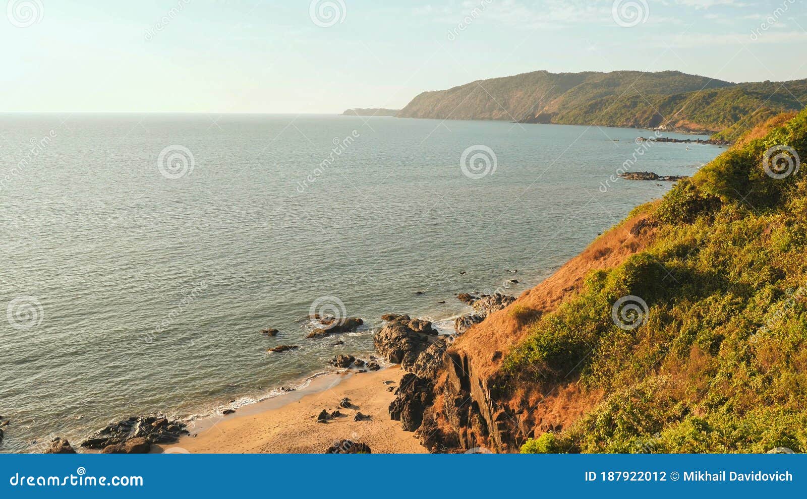 Cola Beach in Goa. India. the View from the Hill. Stock Photo - Image ...