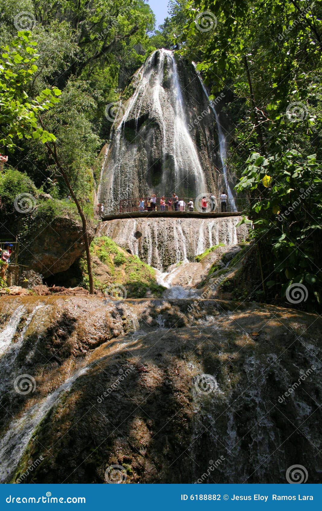 Waterfall Cola De Caballo in Monterrey Nuevo Leon, Mexico. I Stock ...