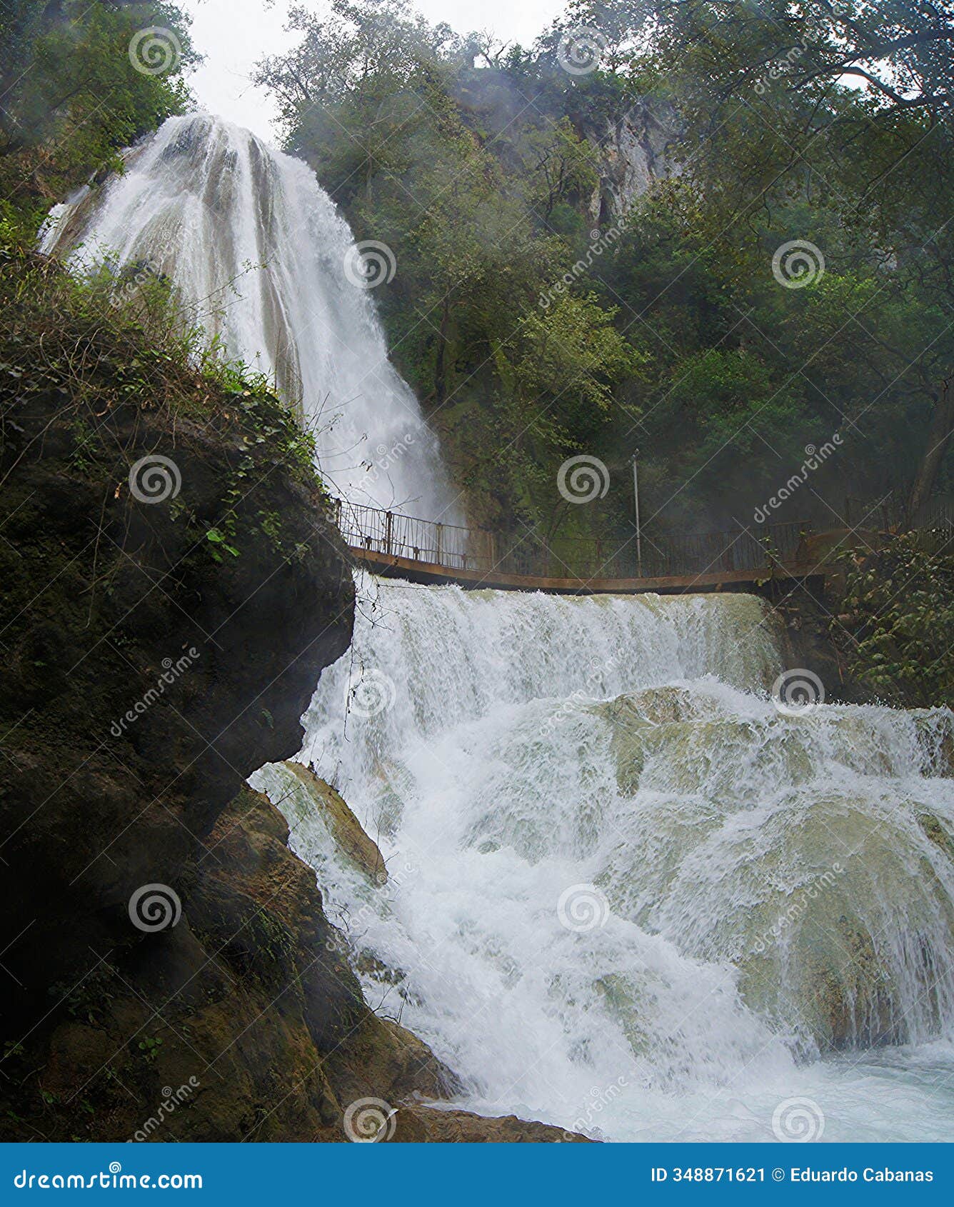 Cola De Caballo Waterfall, Monterrey, Nuevo Leon, Mexico Stock Image ...
