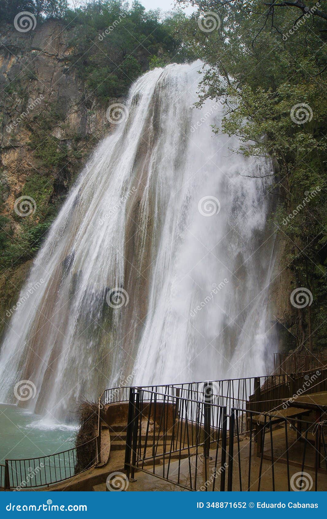 Cola De Caballo Waterfall, Monterrey, Nuevo Leon, Mexico Stock Photo ...