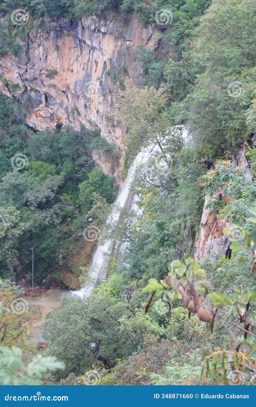 Cola De Caballo Waterfall, Monterrey, Nuevo Leon, Mexico Stock Photo ...