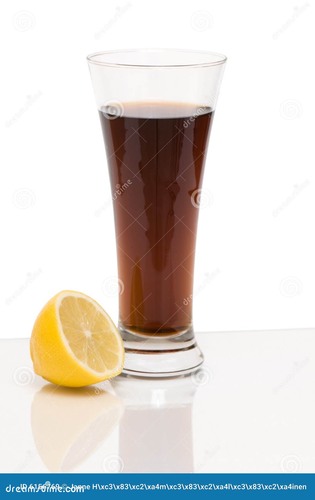 Cola drink with lemon stock image. Image of drink, unhealthy - 6156769