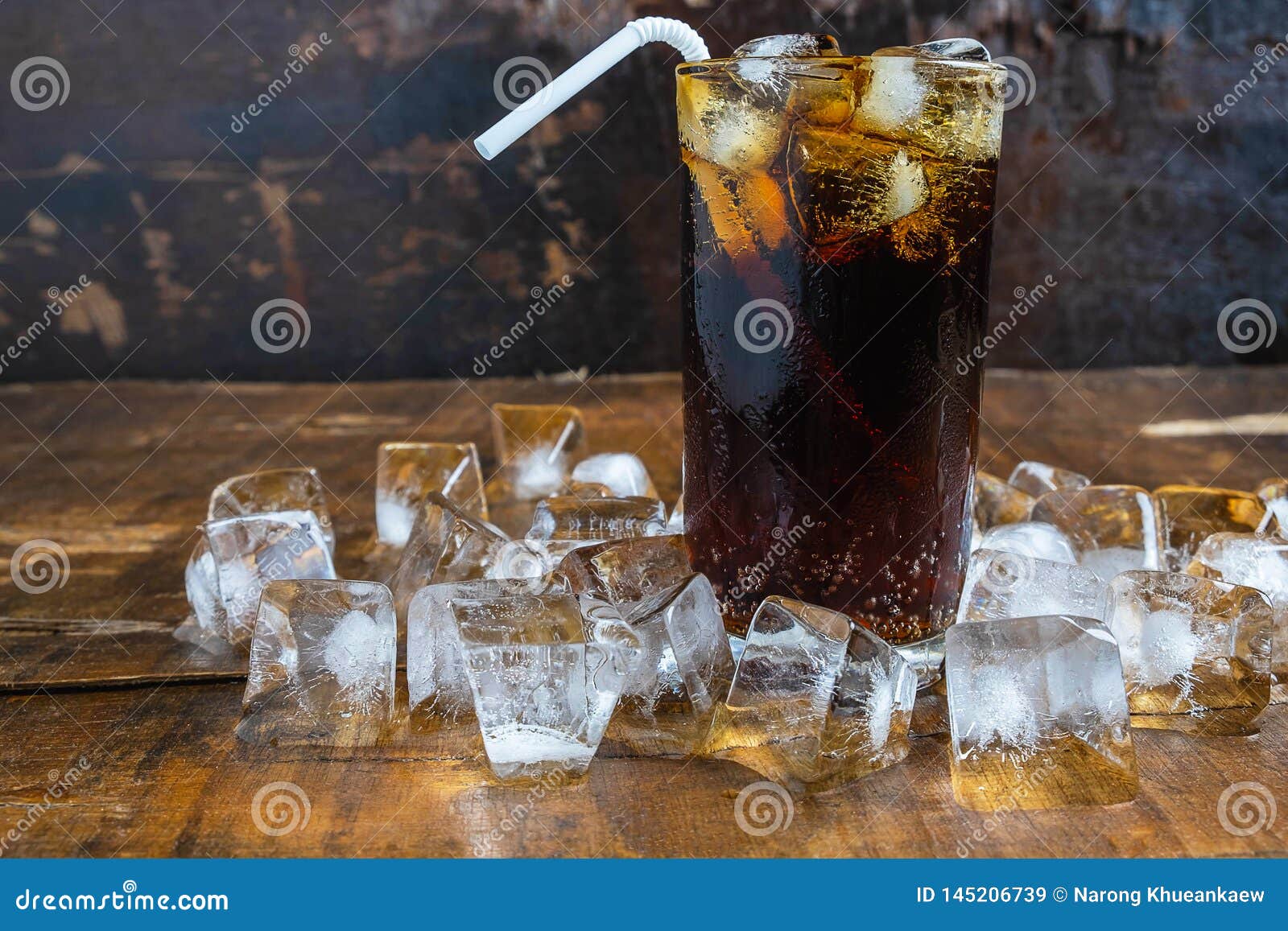 Cola Drinks, Black Soft Drinks and Refreshing Ice. Stock Image - Image ...