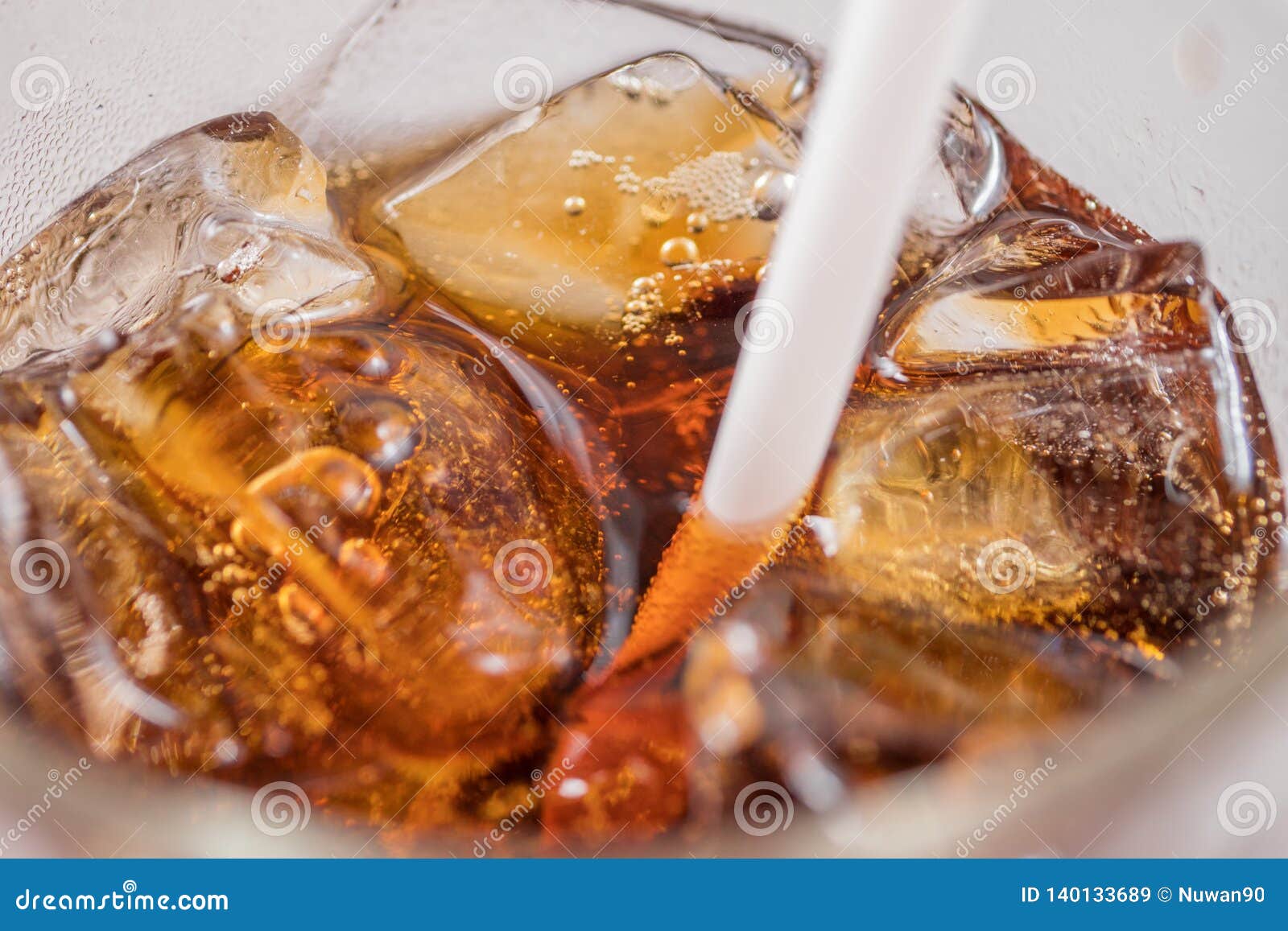 Cola in Glass with Ice Cubes Stock Image - Image of glass ...