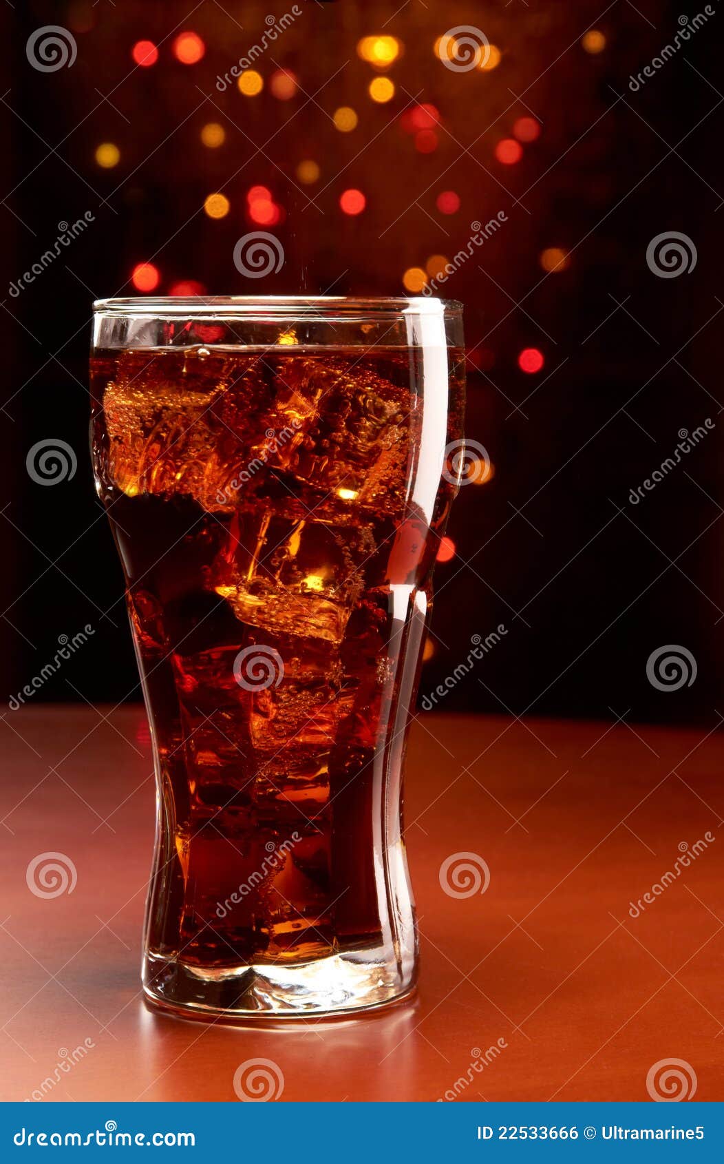 Cola with ice stock photo. Image of cocktail, bubbles - 22533666