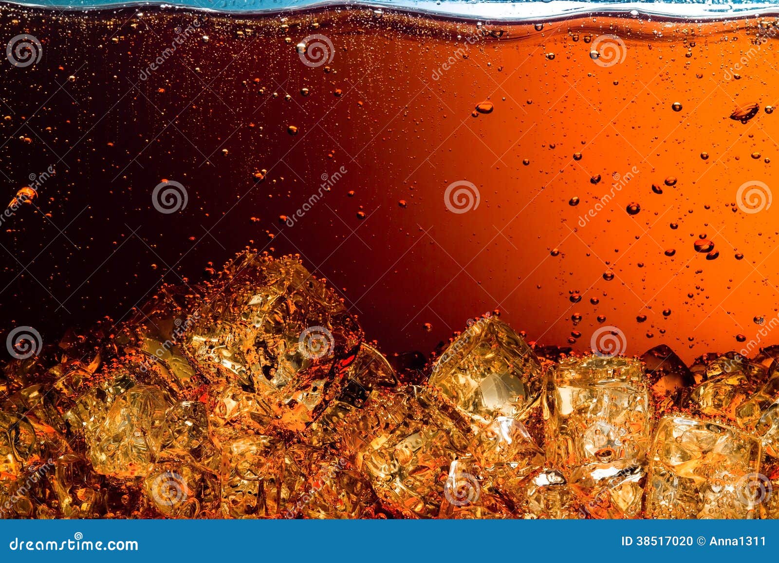 Cola with Ice. stock photo. Image of coca, bubble, cold - 38517020