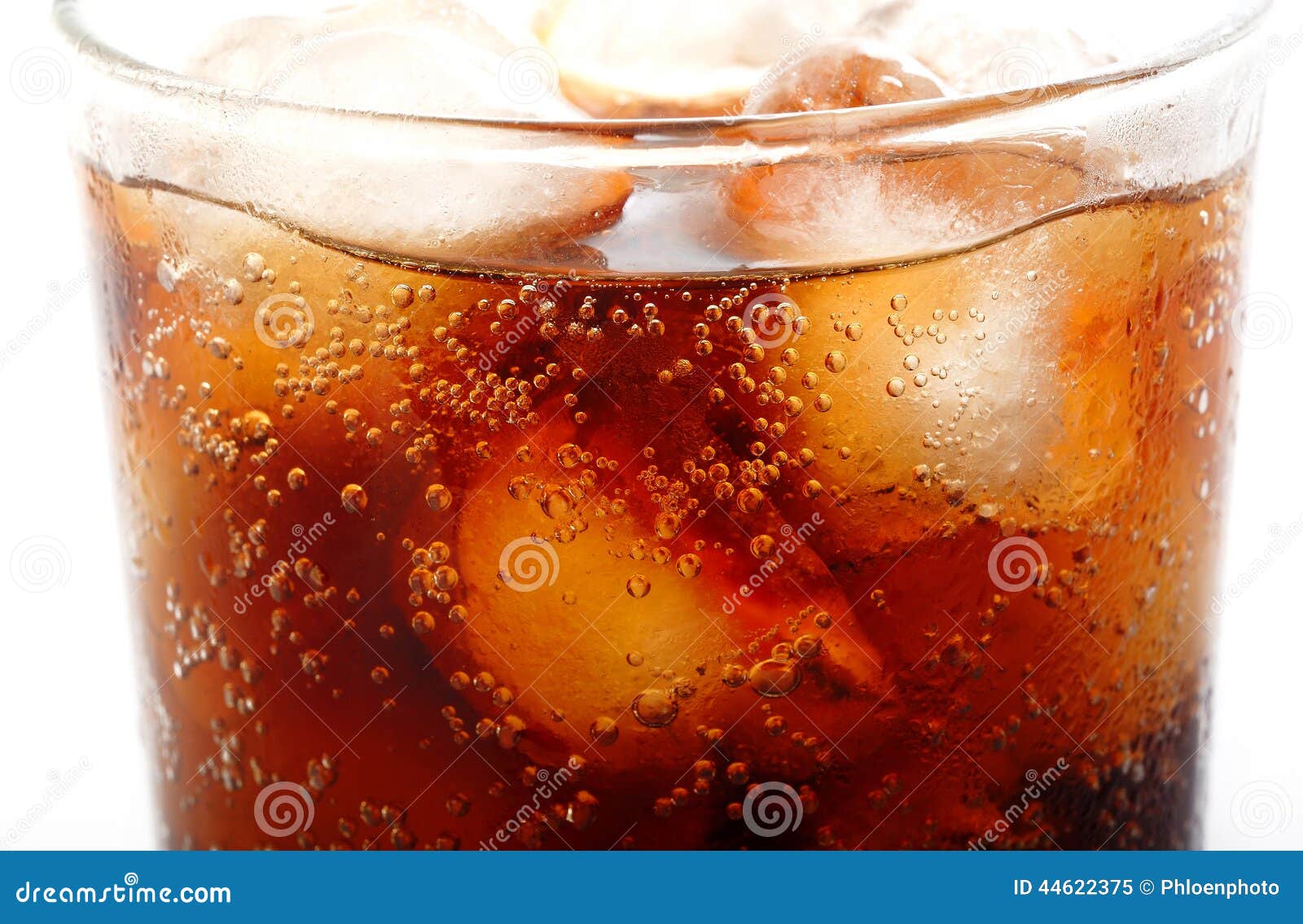 Cola with ice stock image. Image of splashing, glass - 44622375