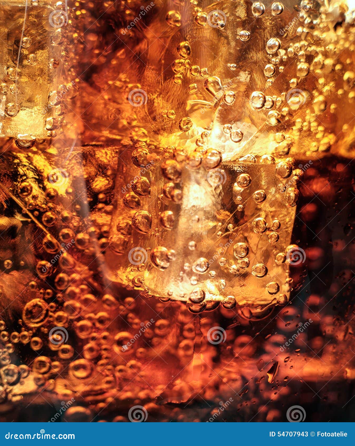 Cola with Ice. Macro shoot stock image. Image of texture - 54707943