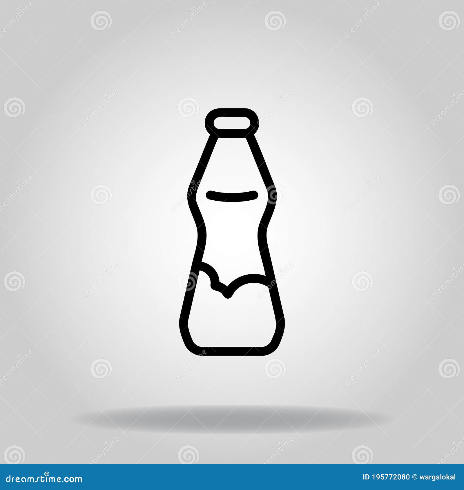 Cola Icon or Logo in Outline Stock Vector - Illustration of sign, cola ...