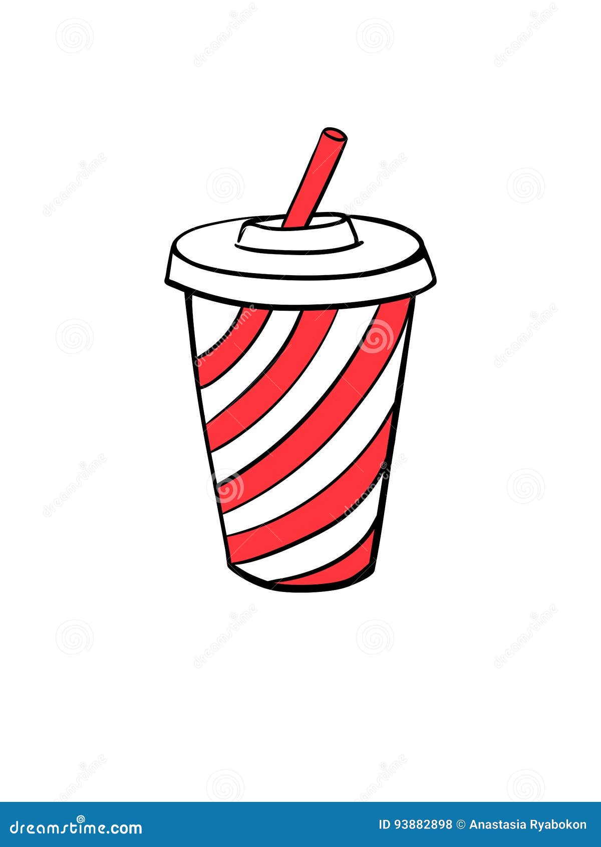 Cola in Plastic Cup Illustration Stock Vector - Illustration of graphic ...