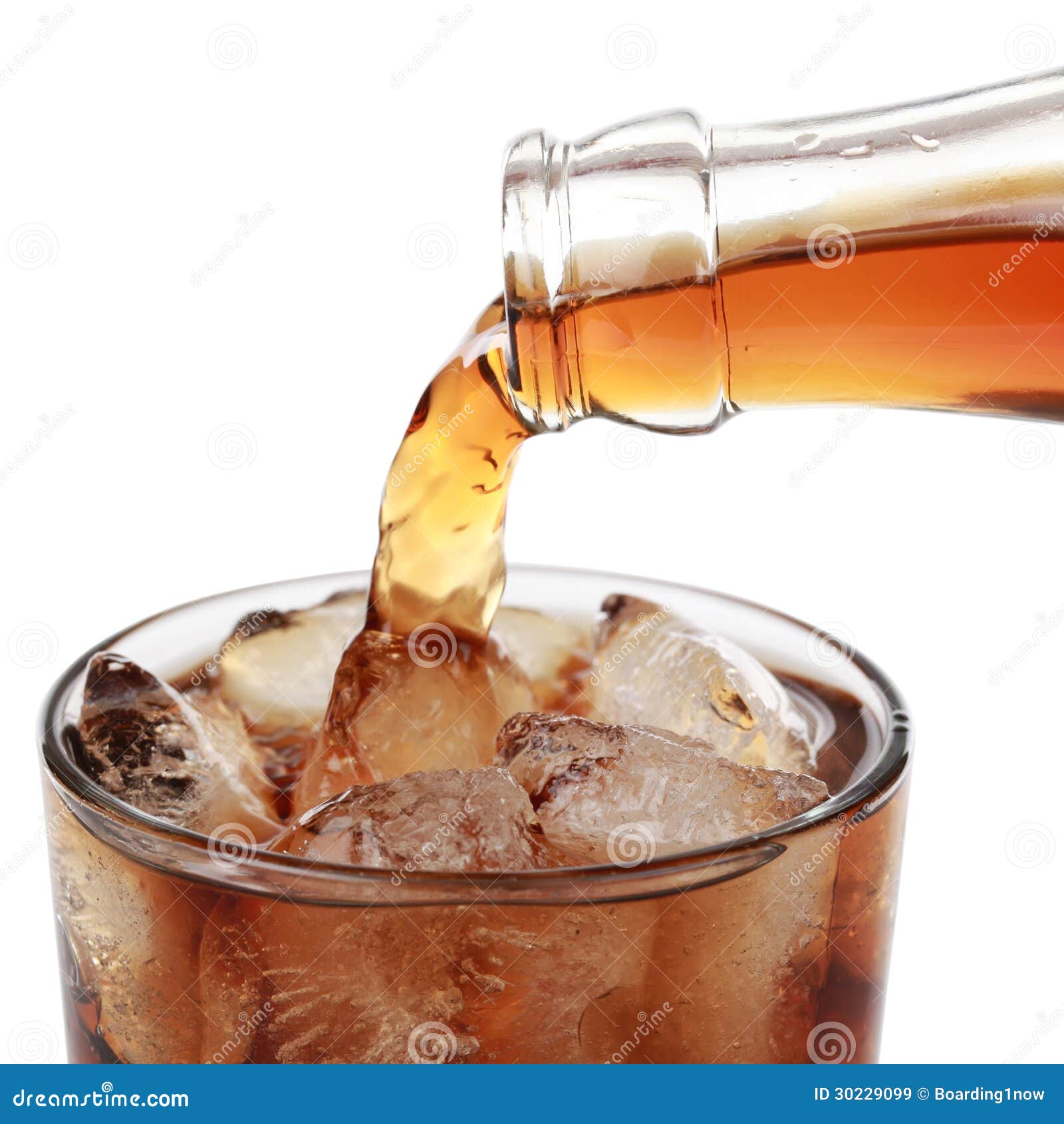 Cola Pouring into a Glass, Isolated Stock Image - Image of sodas, white ...