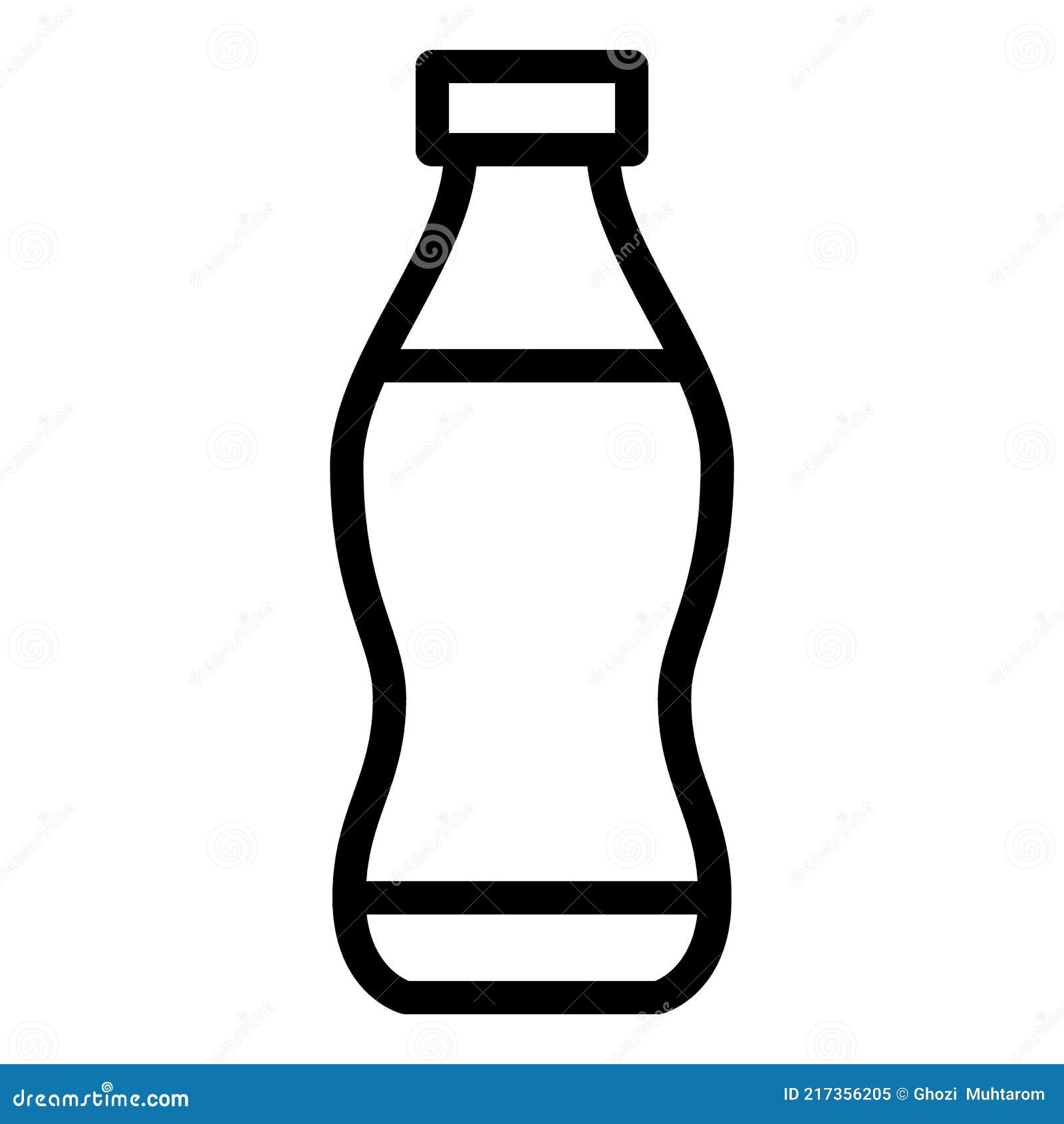 Cola Soda Bottle Single Isolated Icon with Outline Style Stock Vector ...