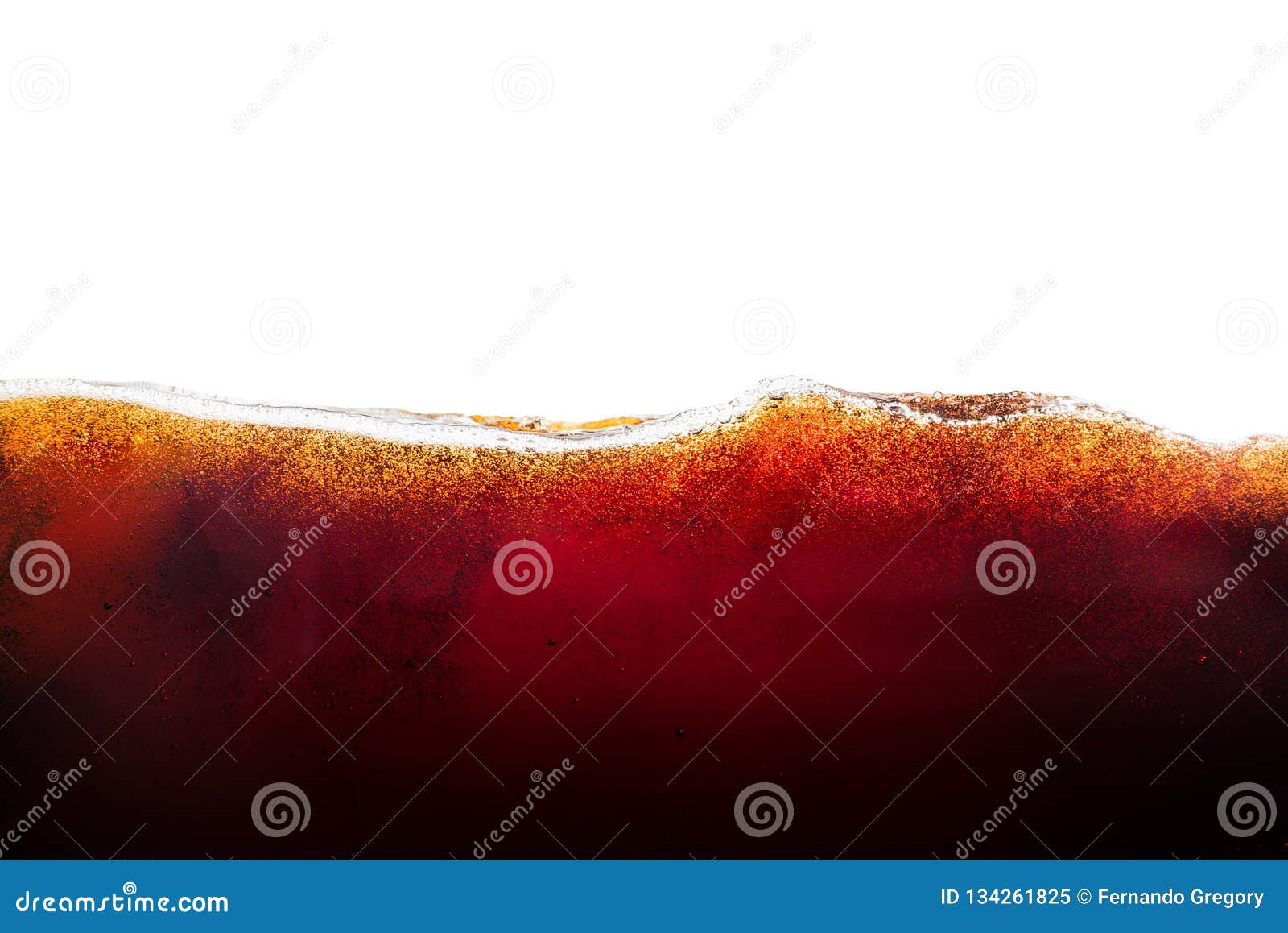 Cola Soda with Sparkling Bubbles Isolated on White Stock Image - Image ...