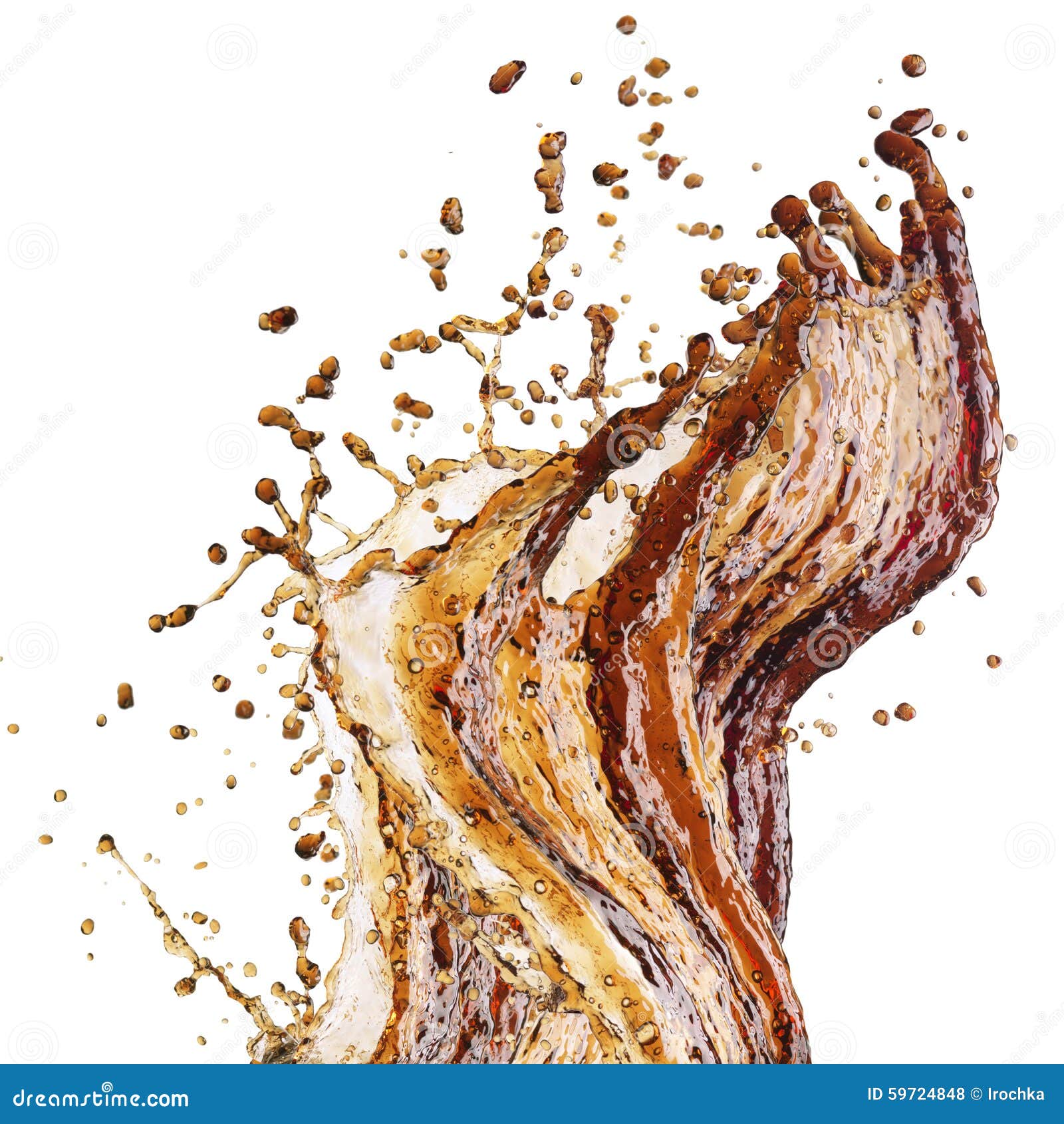 Cola splash isolated stock photo. Image of reflection - 59724848
