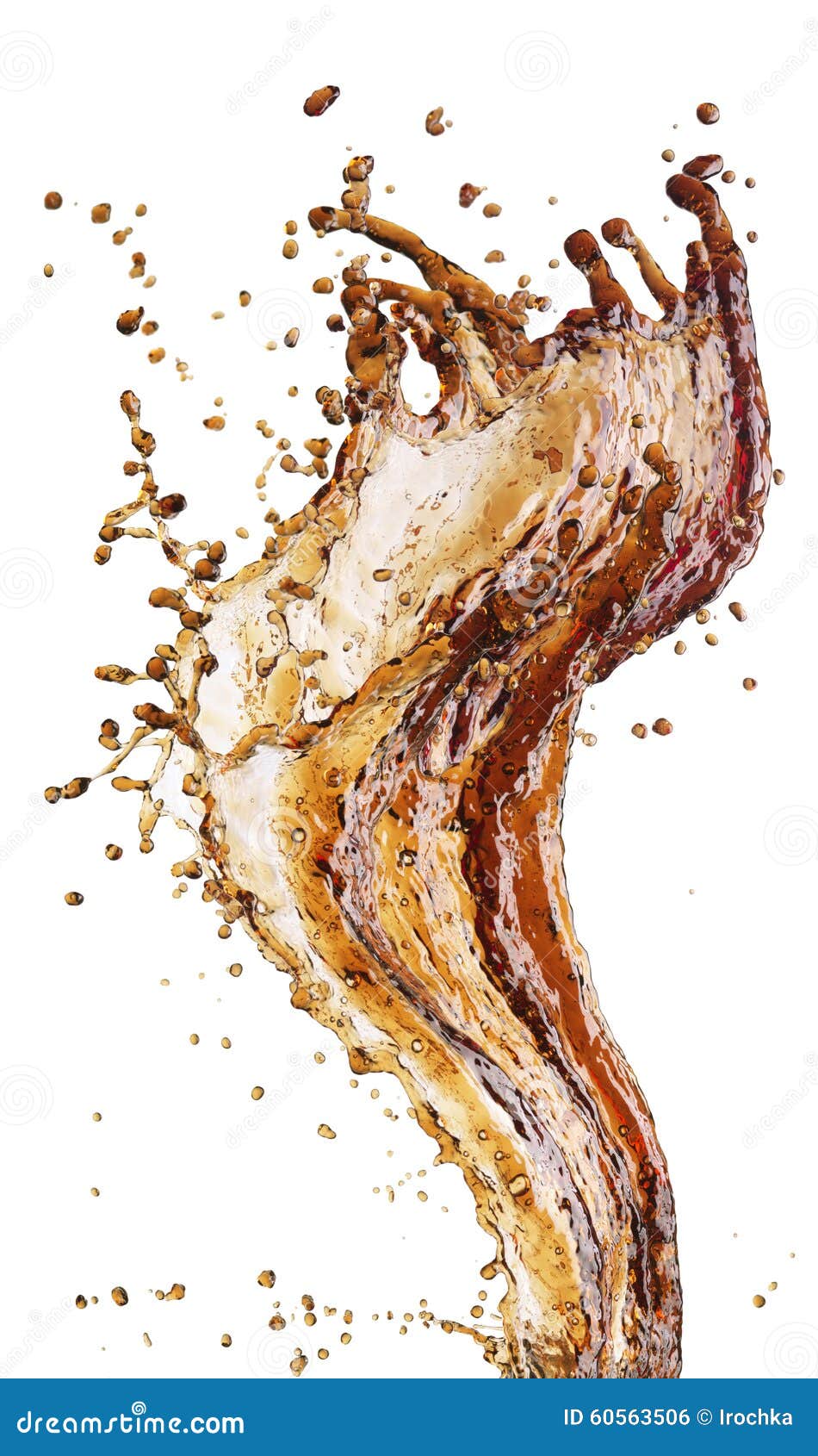Cola splash isolated stock photo. Image of white, pour - 60563506