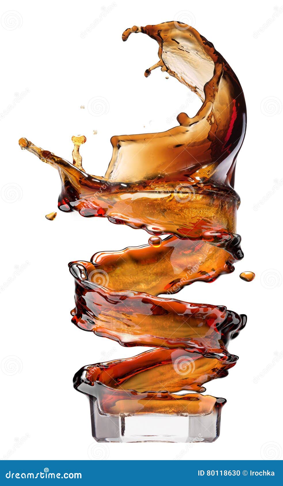 Cola Splash Isolated On White Stock Photo - Image of purity, cola: 80118630