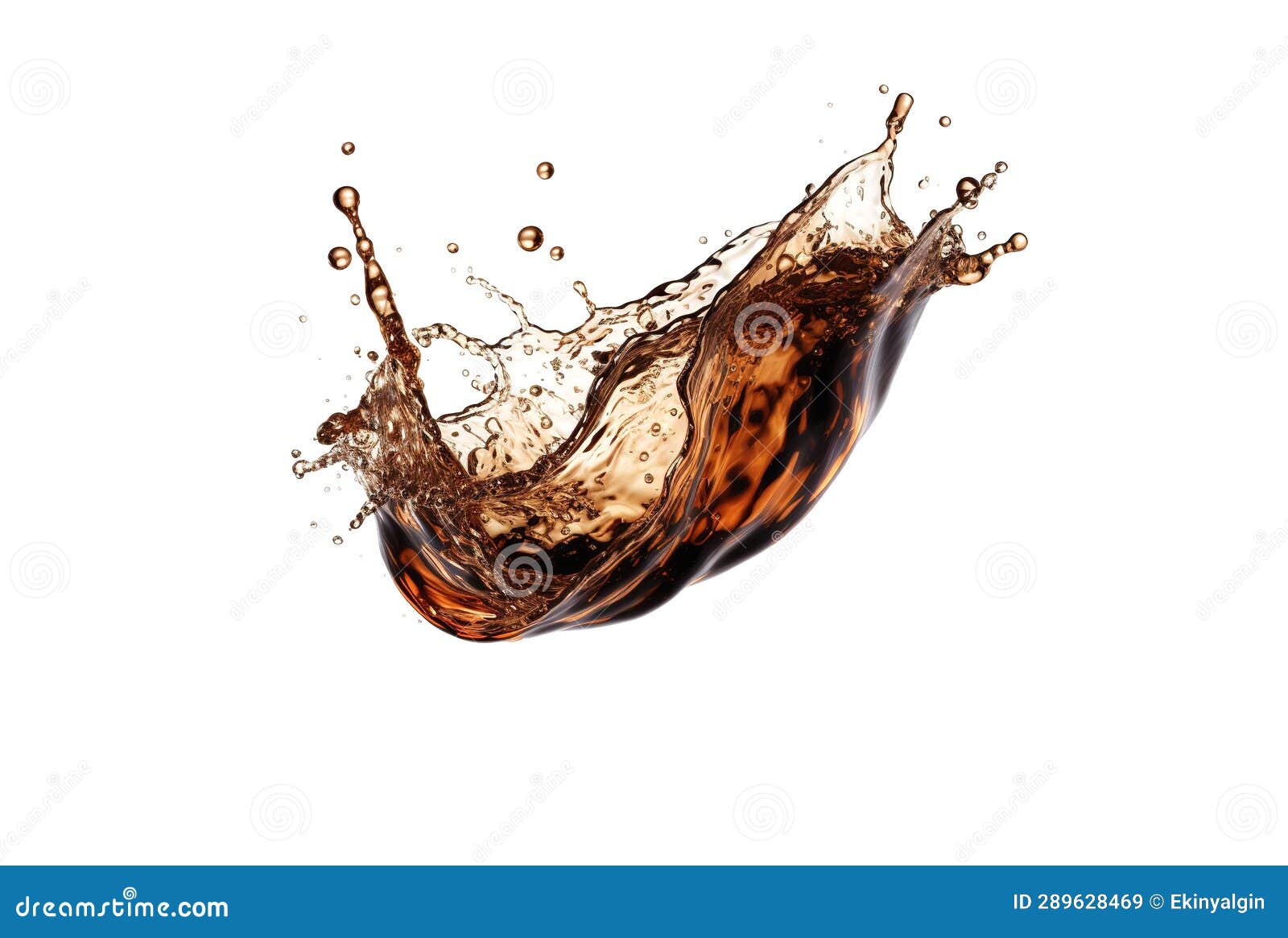 Cola Splash in Motion on White Stock Illustration - Illustration of ...