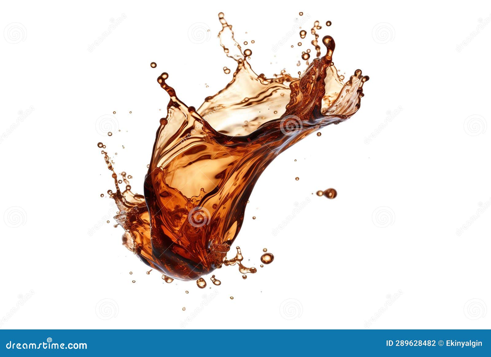 Cola Splash in Motion on White Stock Illustration - Illustration of ...