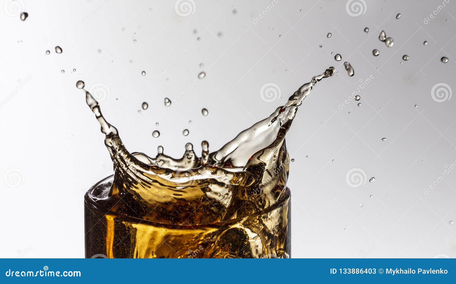 Cola Splash, There is Some Movement in the Splashes Close Up Stock ...