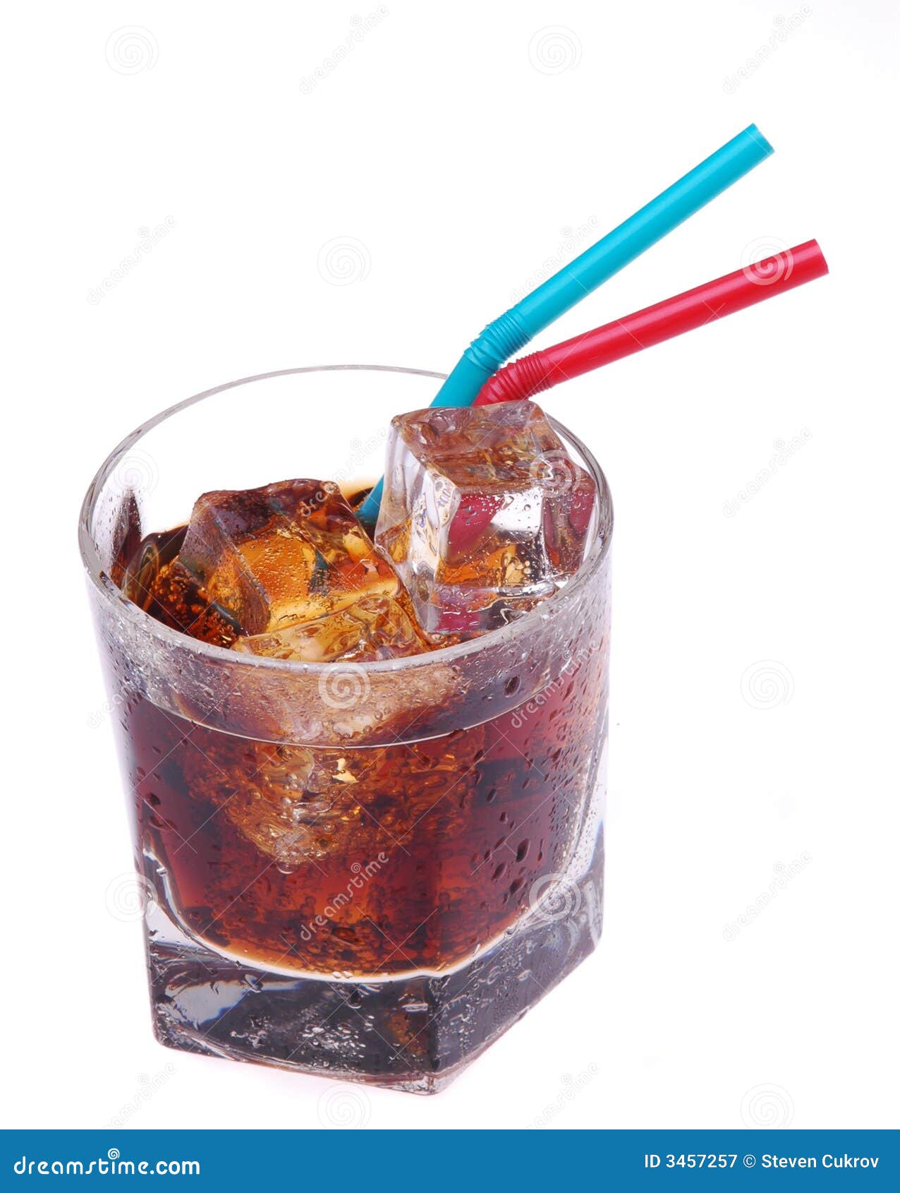 Cola and Straws stock image. Image of cube, carbonated - 3457257