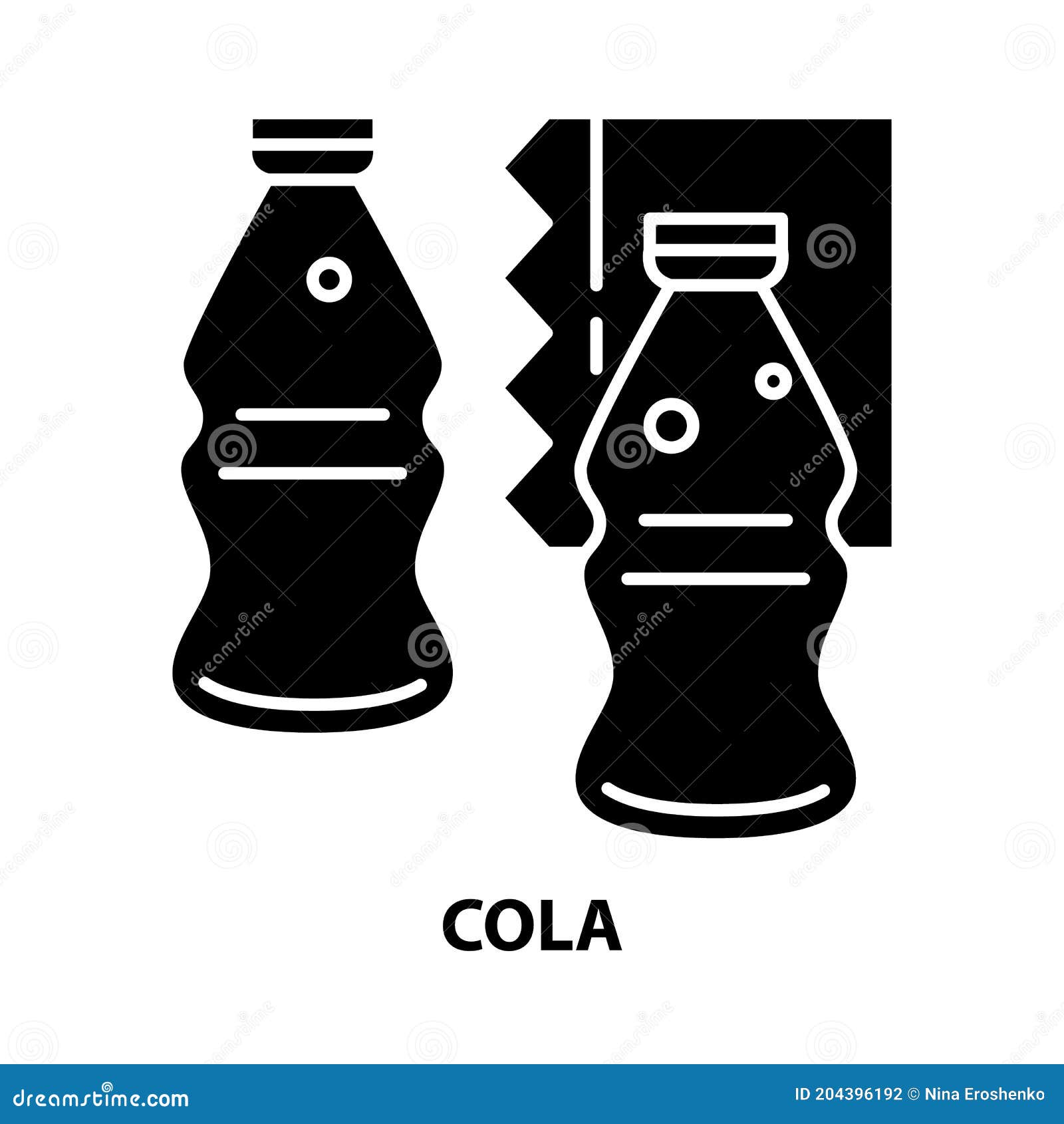 Cola Symbol Icon, Black Vector Sign with Editable Strokes, Concept ...