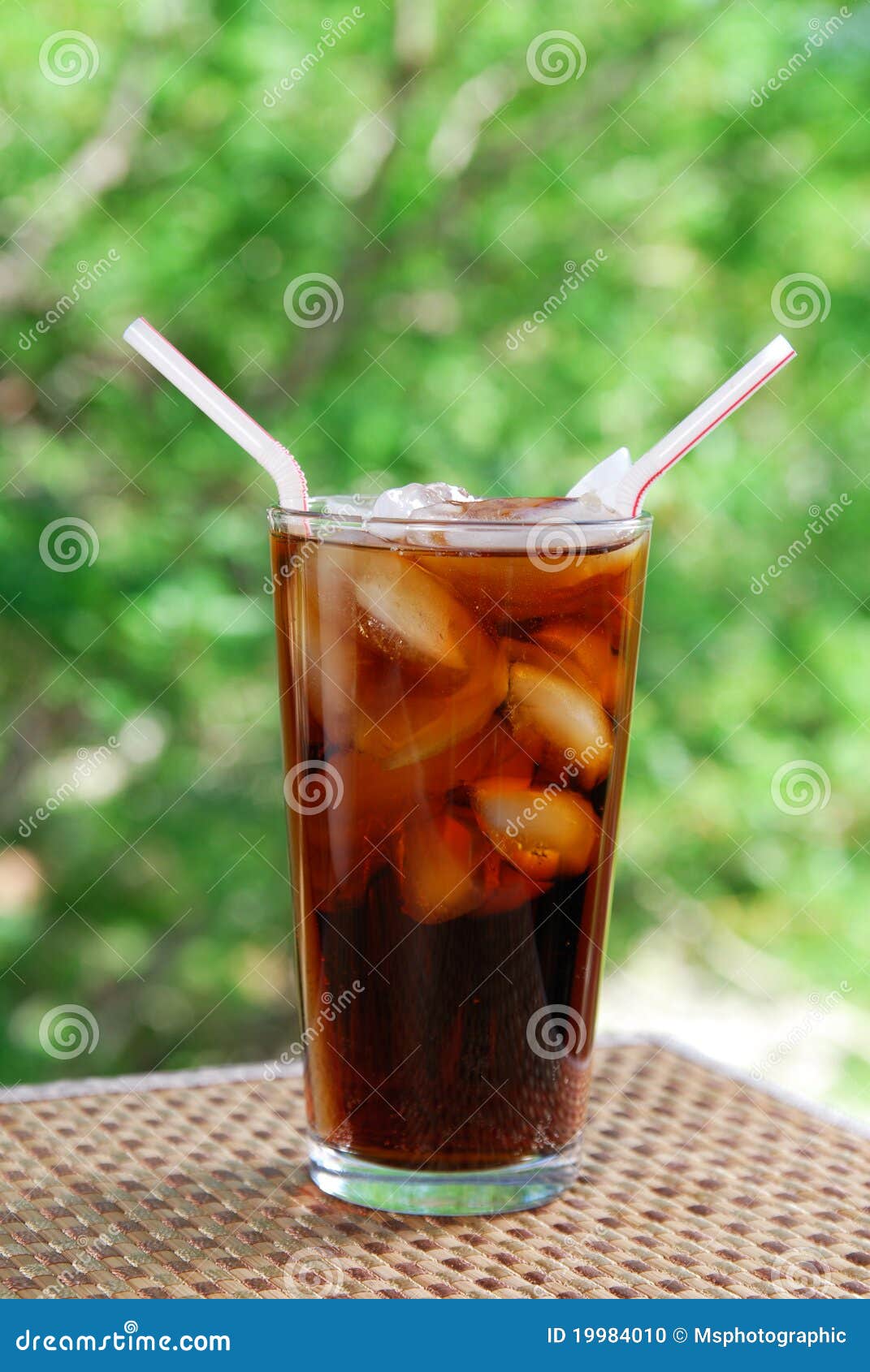 Cola for two stock photo. Image of straws, outdoors, soft - 19984010