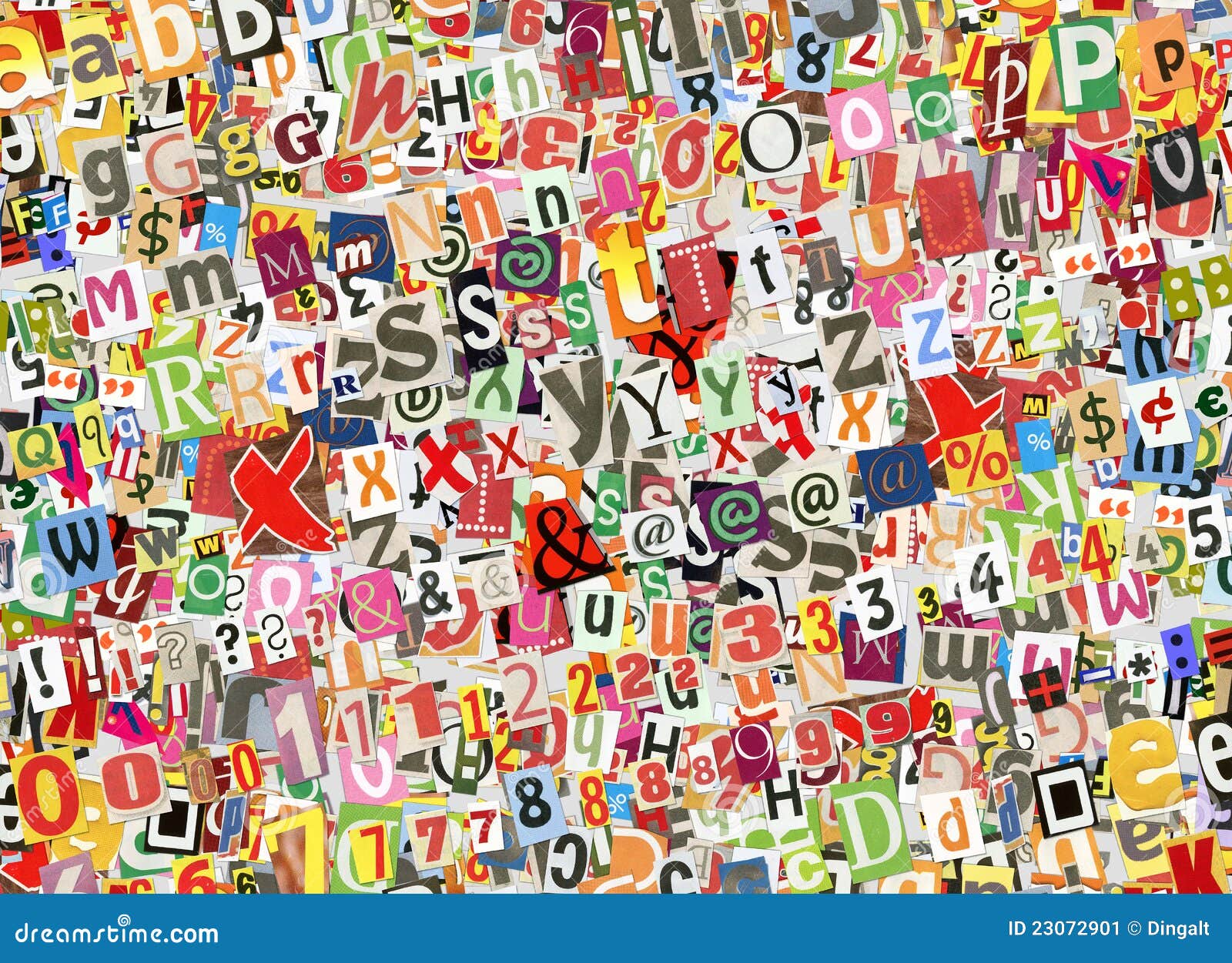 Colagem Colorida Das Letras Imagem de Stock - Imagem de imprensa ...