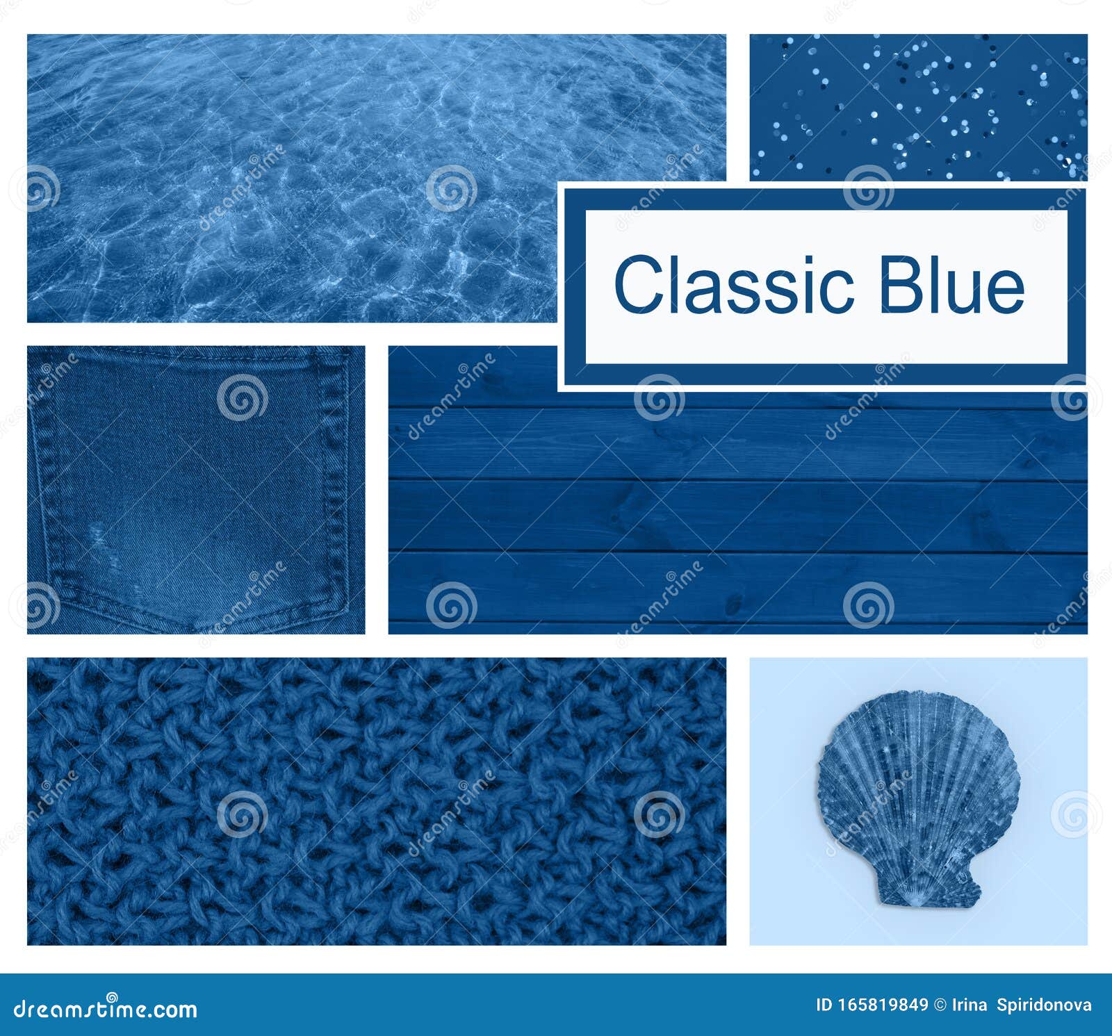 Colagem Com Textura Azul Dedicada Ao Azul Imagem de Stock Editorial ...