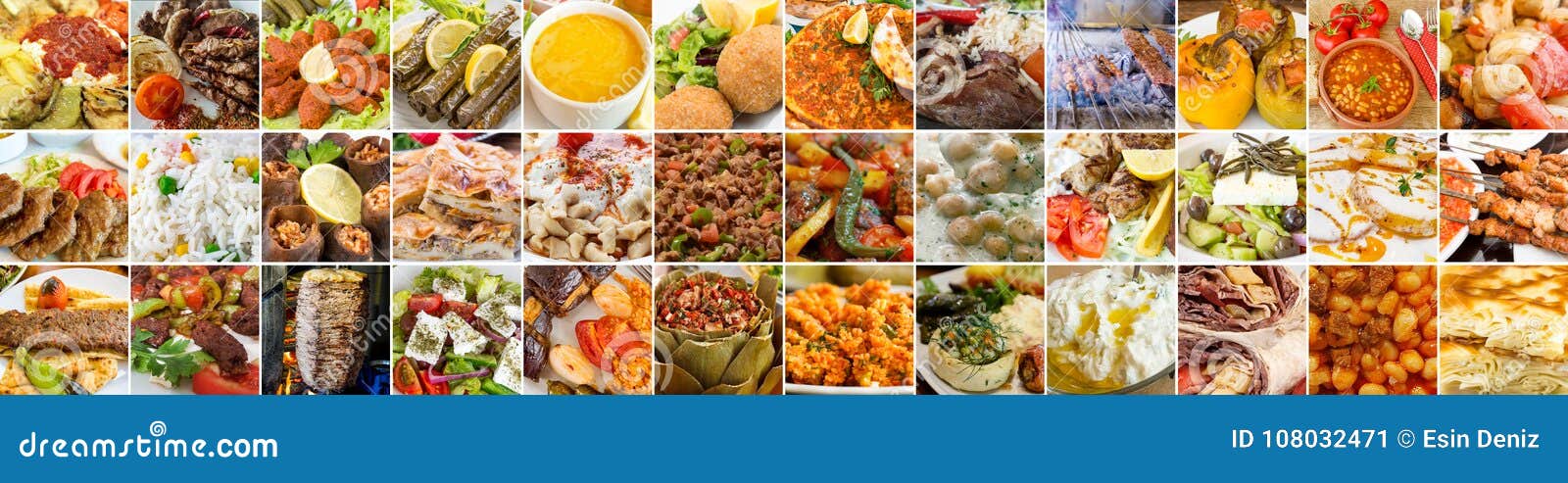 Colagem Turca Tradicional Dos Alimentos Imagem de Stock - Imagem de ...
