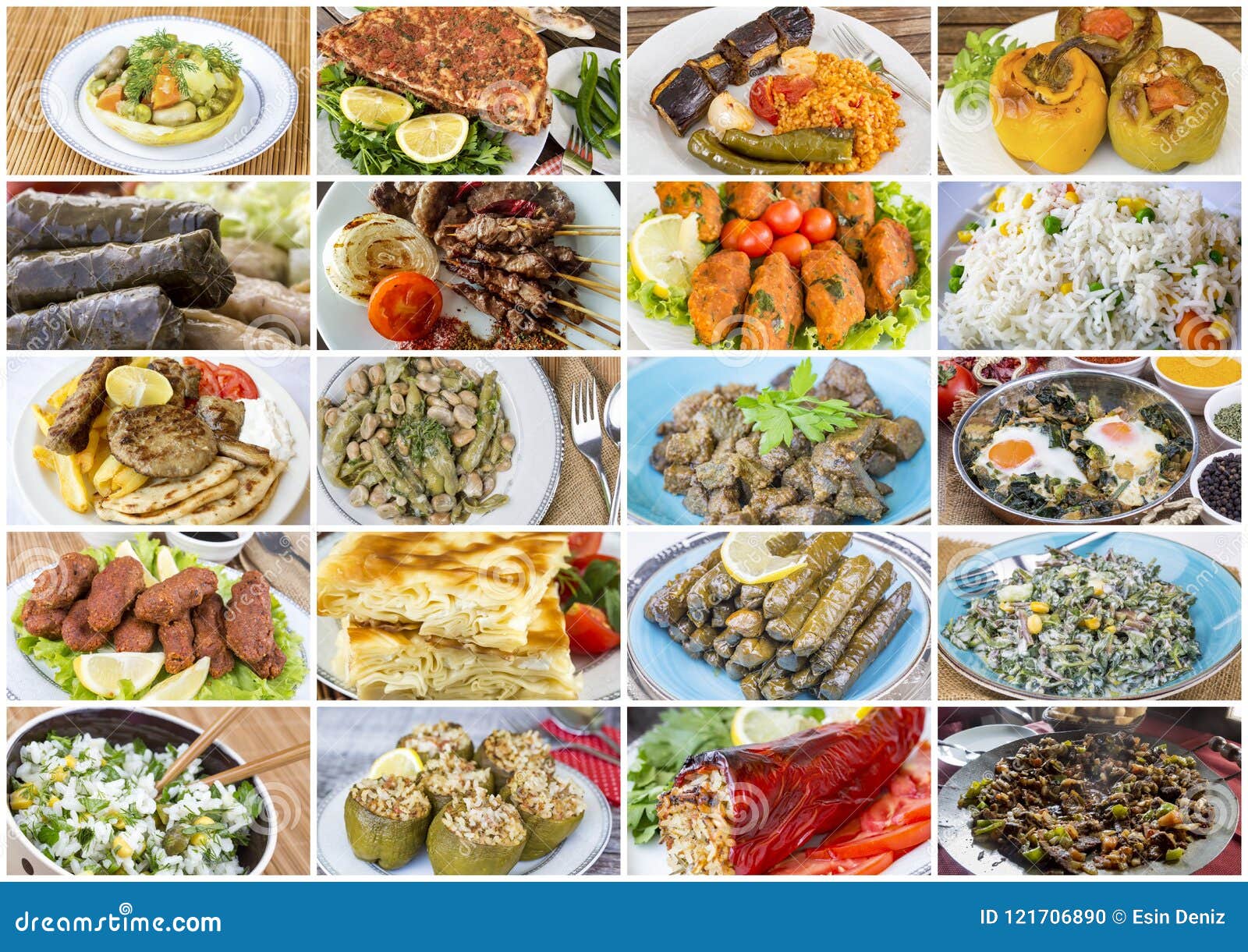 Colagem Turca Tradicional Dos Alimentos Foto de Stock - Imagem de ...