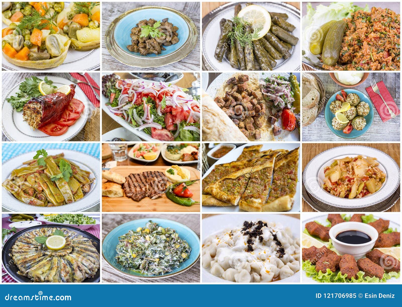 Colagem Turca Tradicional Dos Alimentos Imagem de Stock - Imagem de ...