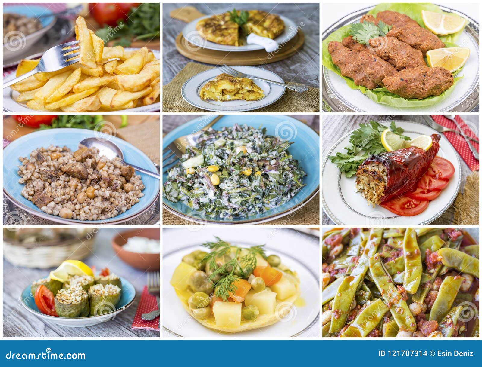 Colagem Turca Tradicional Dos Alimentos Foto de Stock - Imagem de ...