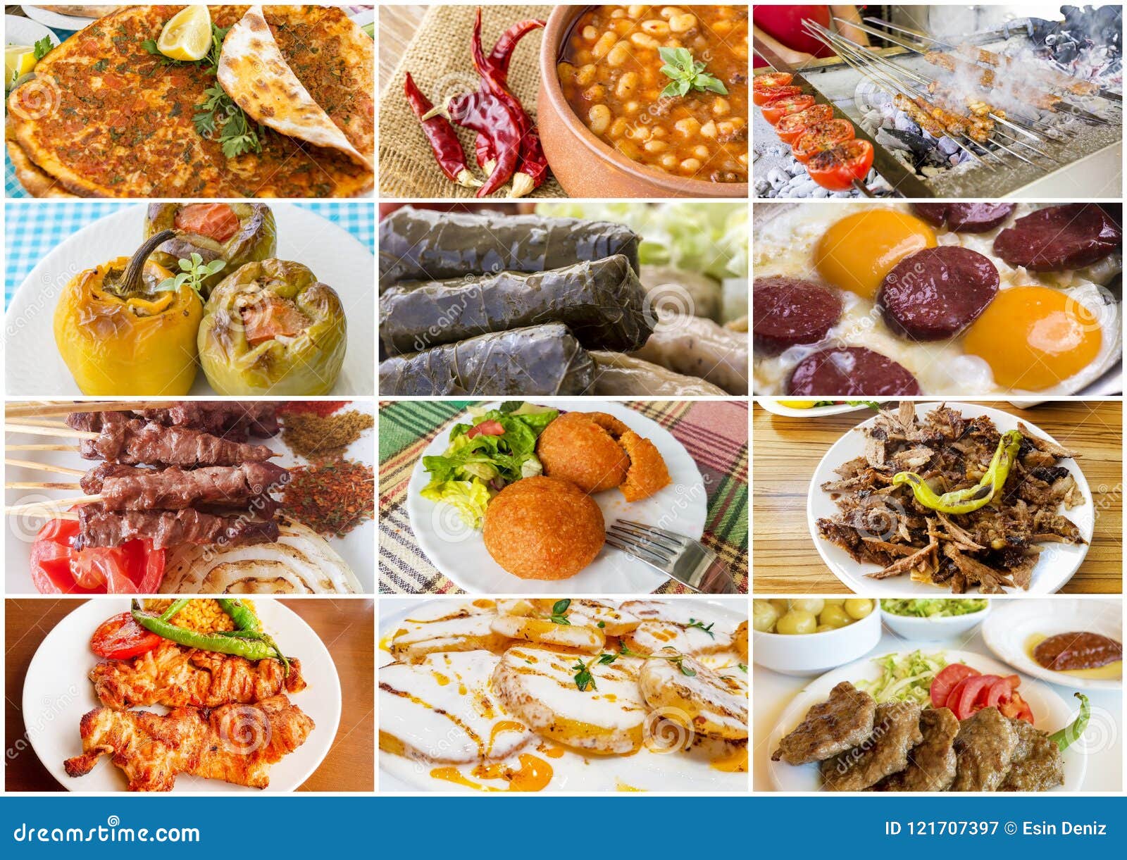 Colagem Turca Tradicional Dos Alimentos Imagem de Stock - Imagem de ...
