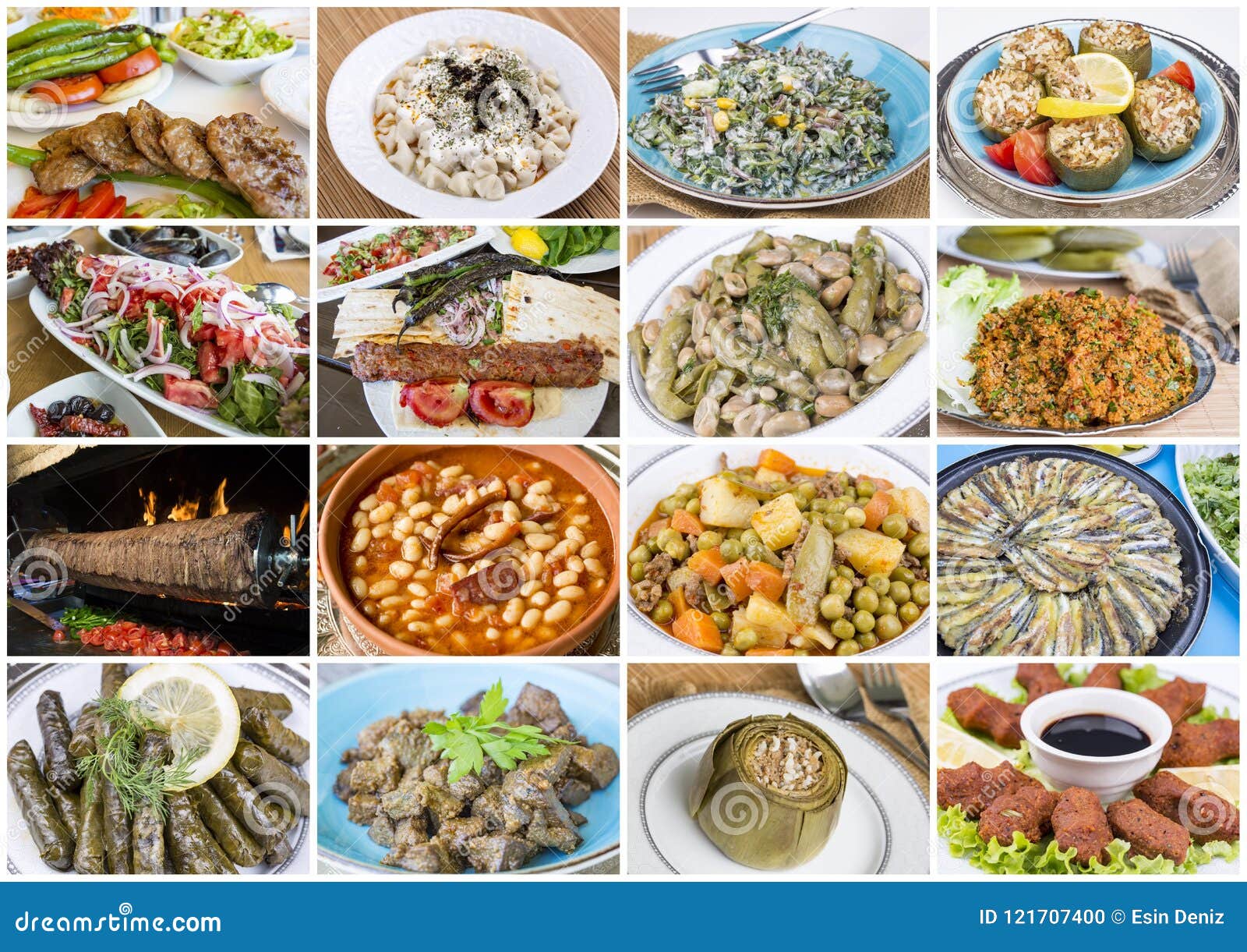 Colagem Turca Tradicional Dos Alimentos Foto de Stock - Imagem de ...