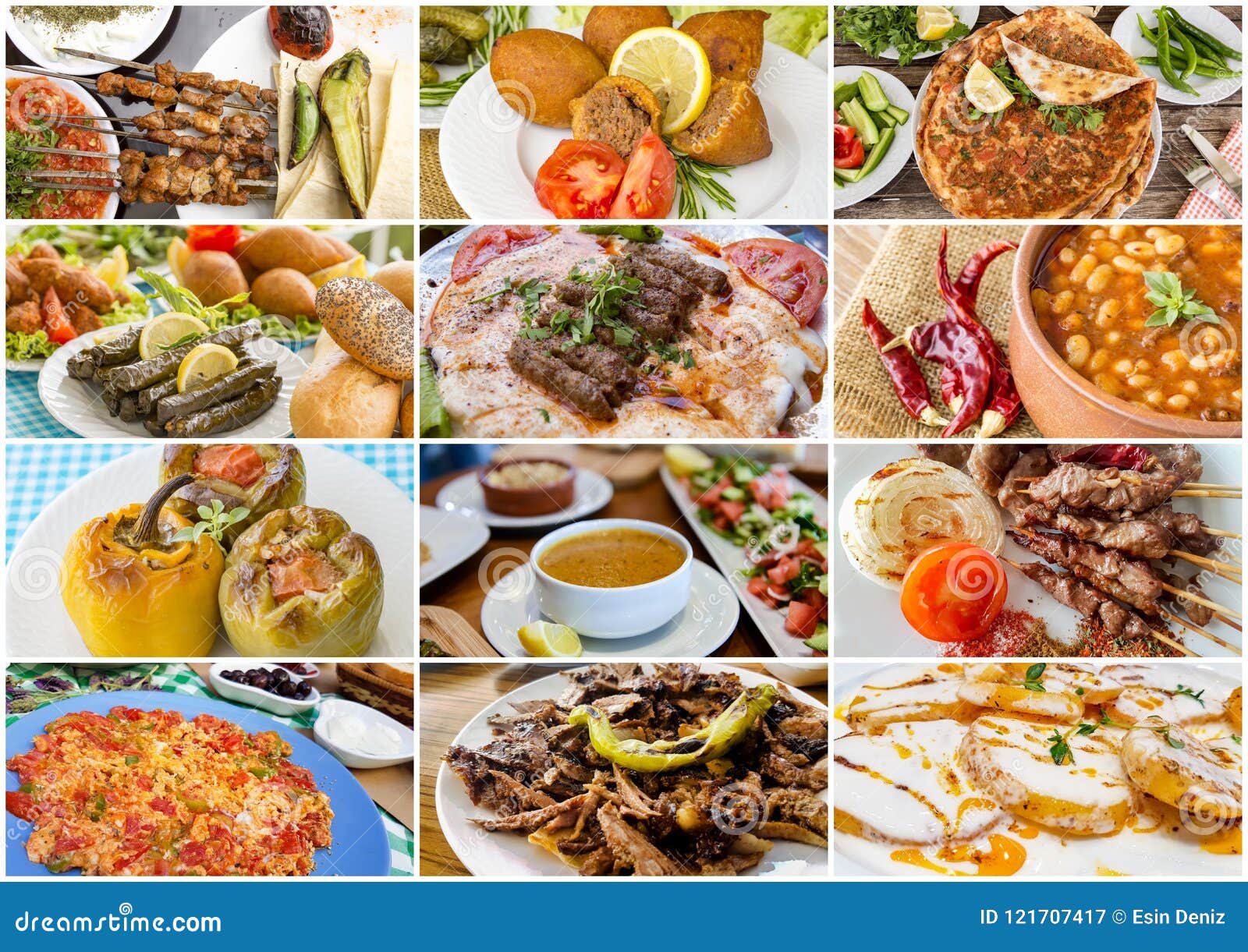 Colagem Turca Tradicional Dos Alimentos Imagem de Stock - Imagem de ...
