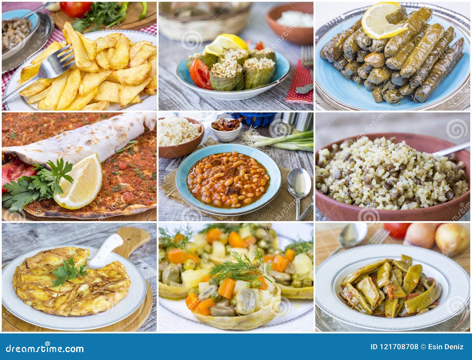 Colagem Turca Tradicional Dos Alimentos Foto de Stock - Imagem de ...