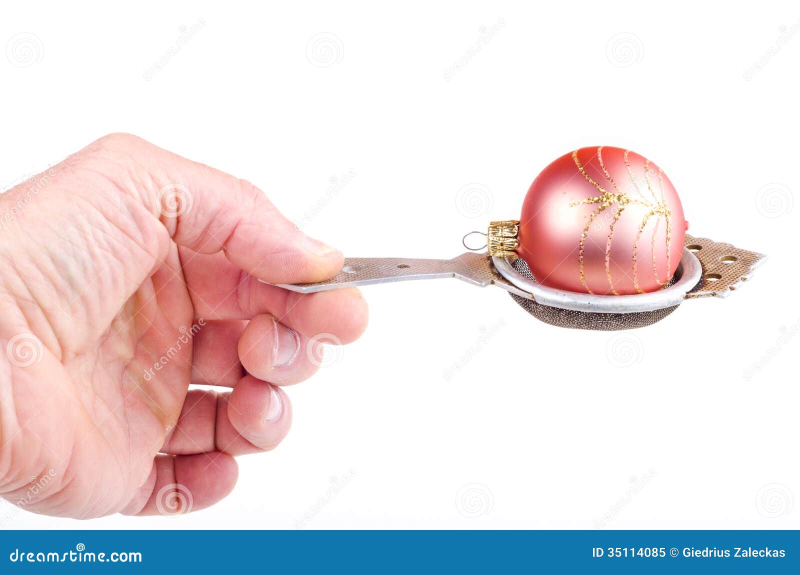 Colander with Christmas Decoration Stock Image - Image of ball ...