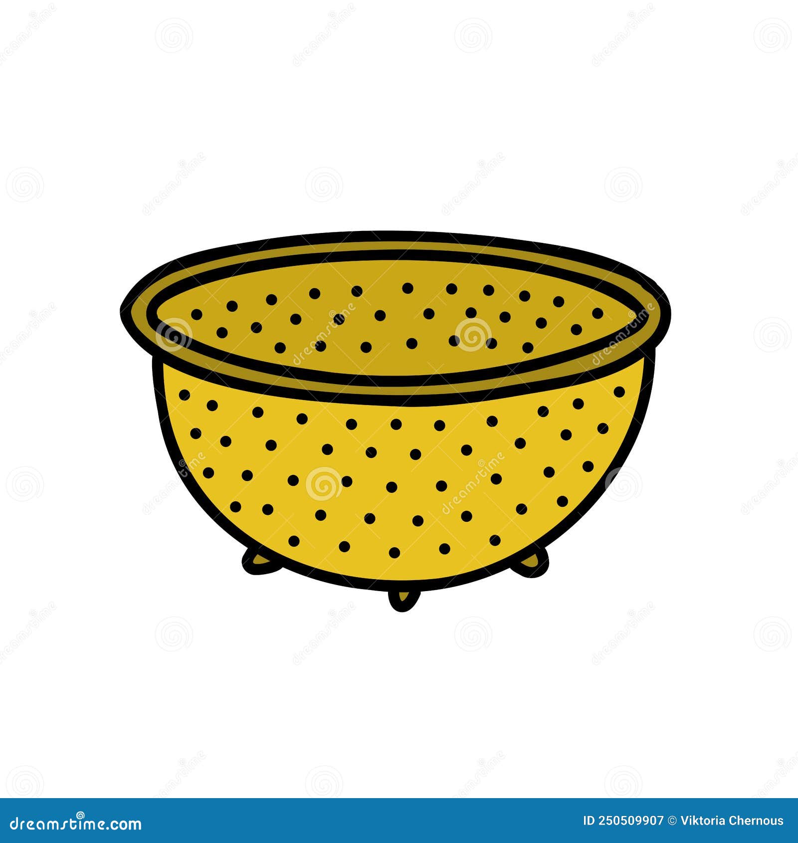 Colander Doodle Icon, Vector Color Line Illustration Stock Vector ...