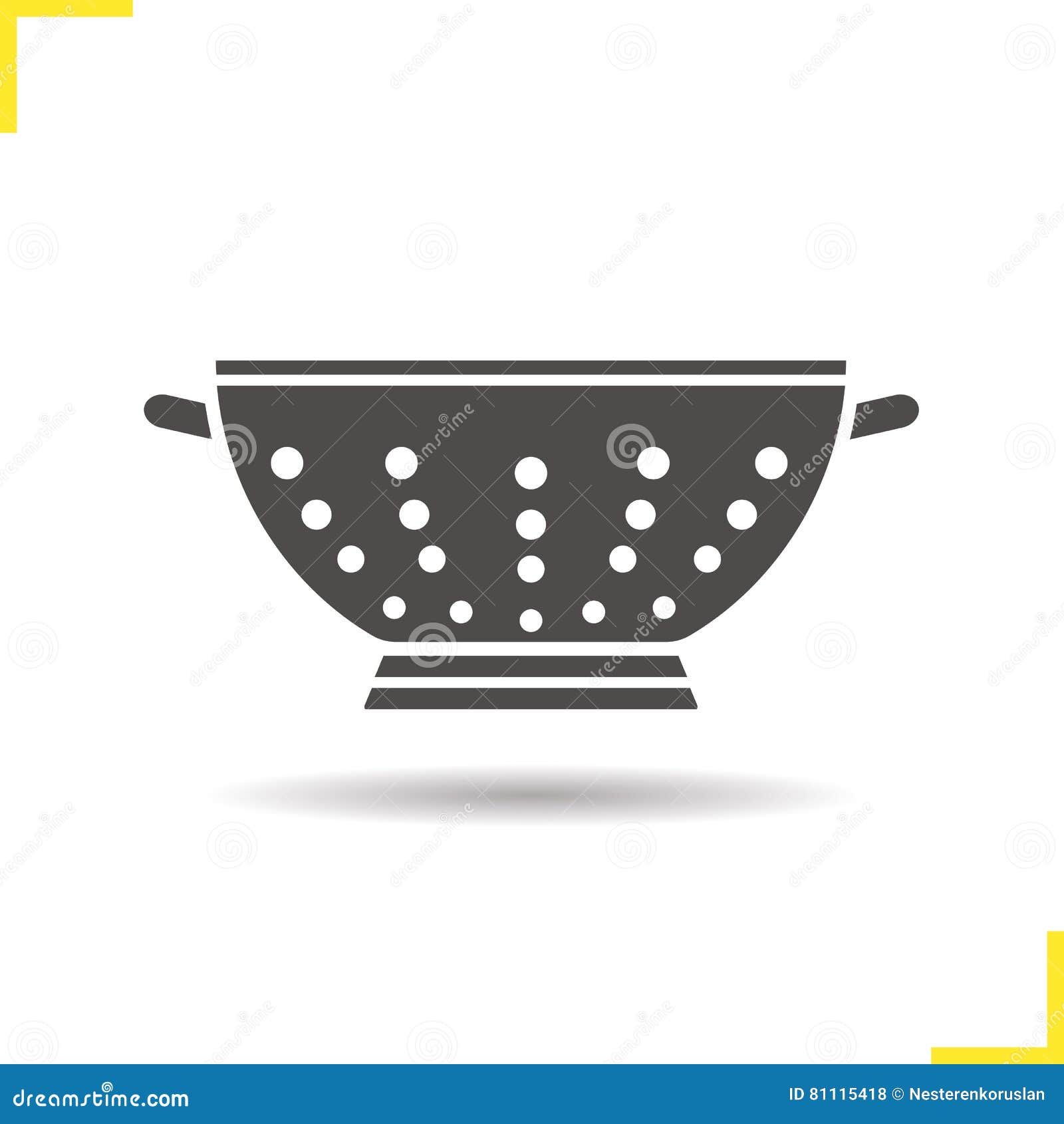 Colander icon stock vector. Illustration of isolated - 81115418
