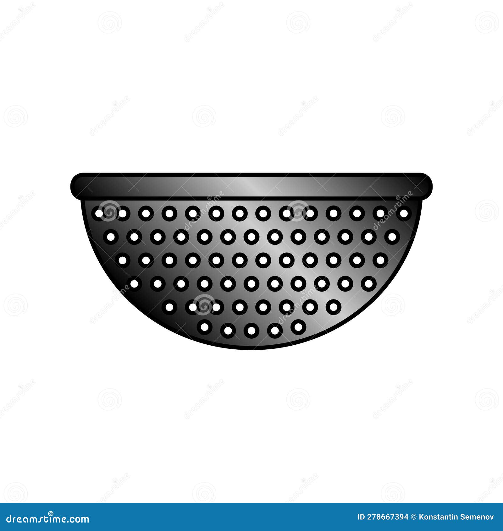 Colander icon on white stock illustration. Illustration of food - 278667394