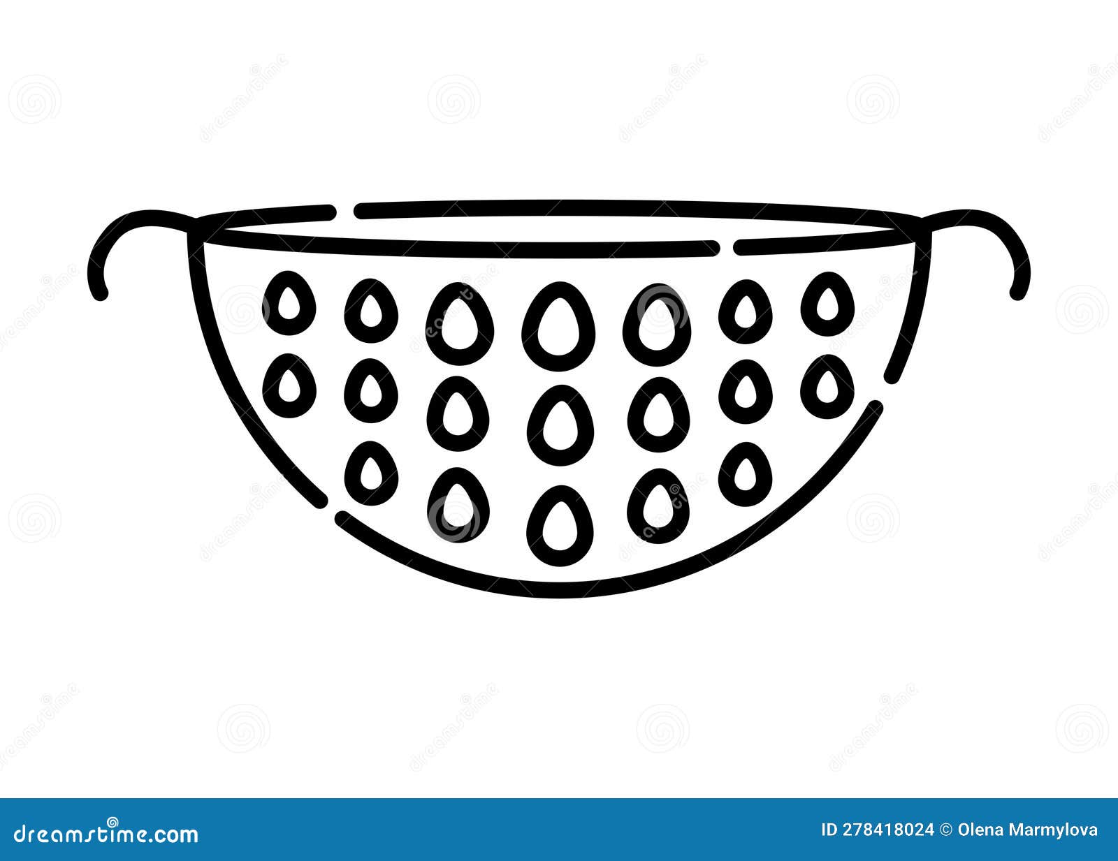Sieve Line And Glyph Icon. Colander Vector Illustration Isolated On ...