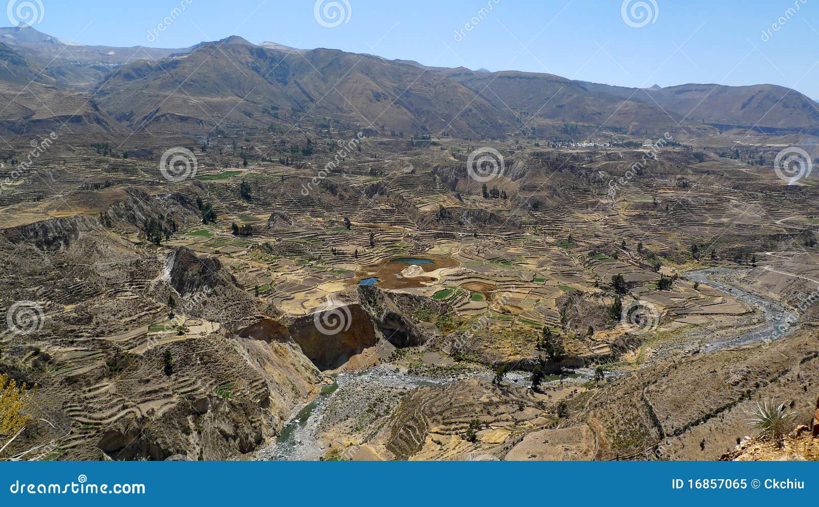 Colca Canyon 2 stock image. Image of lake, travel, yellow - 16857065
