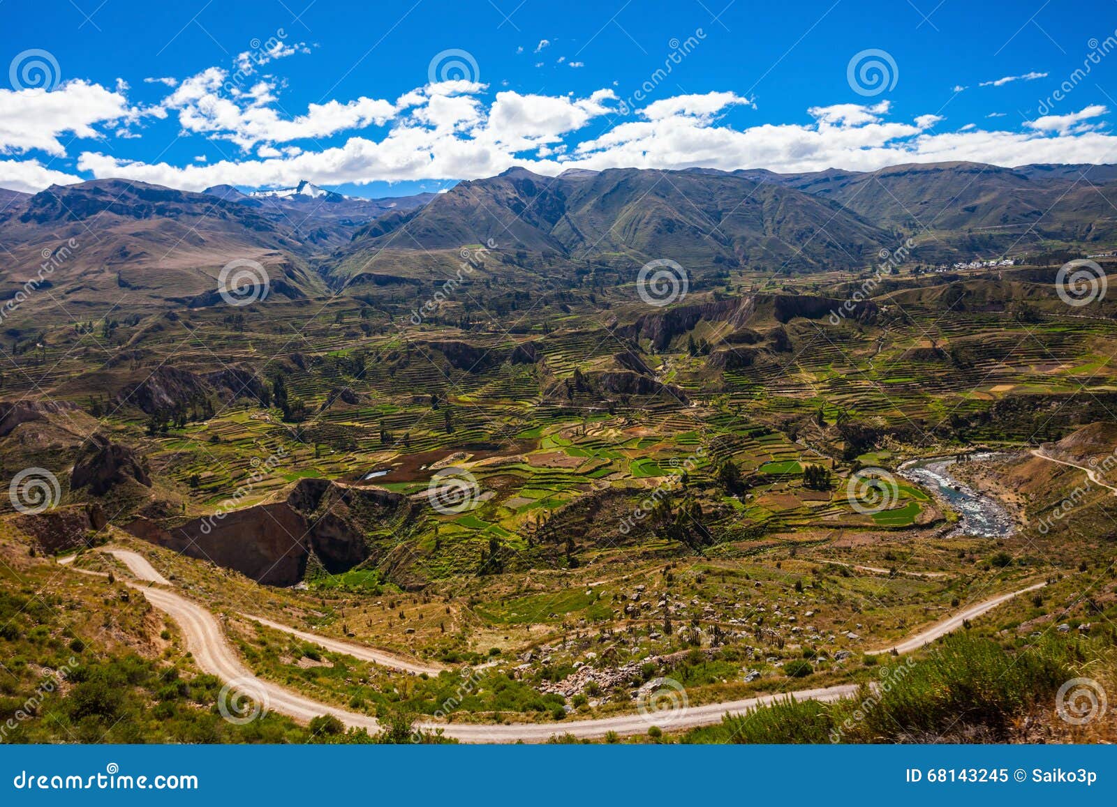 Colca Valley, Peru stock image. Image of panorama, cruz - 68143245